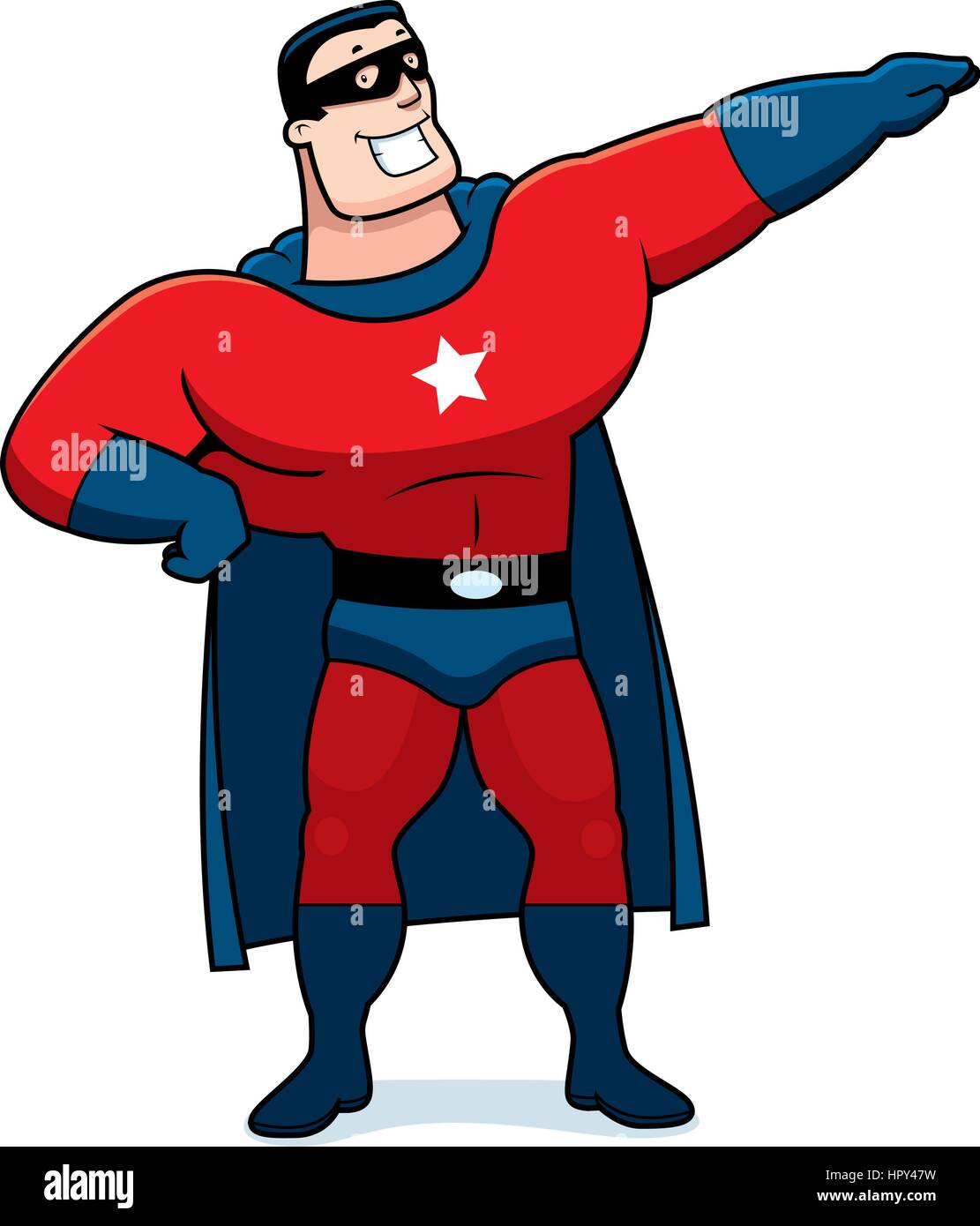 A cartoon superhero man in a red costume Stock Vector Image & Art - Alamy