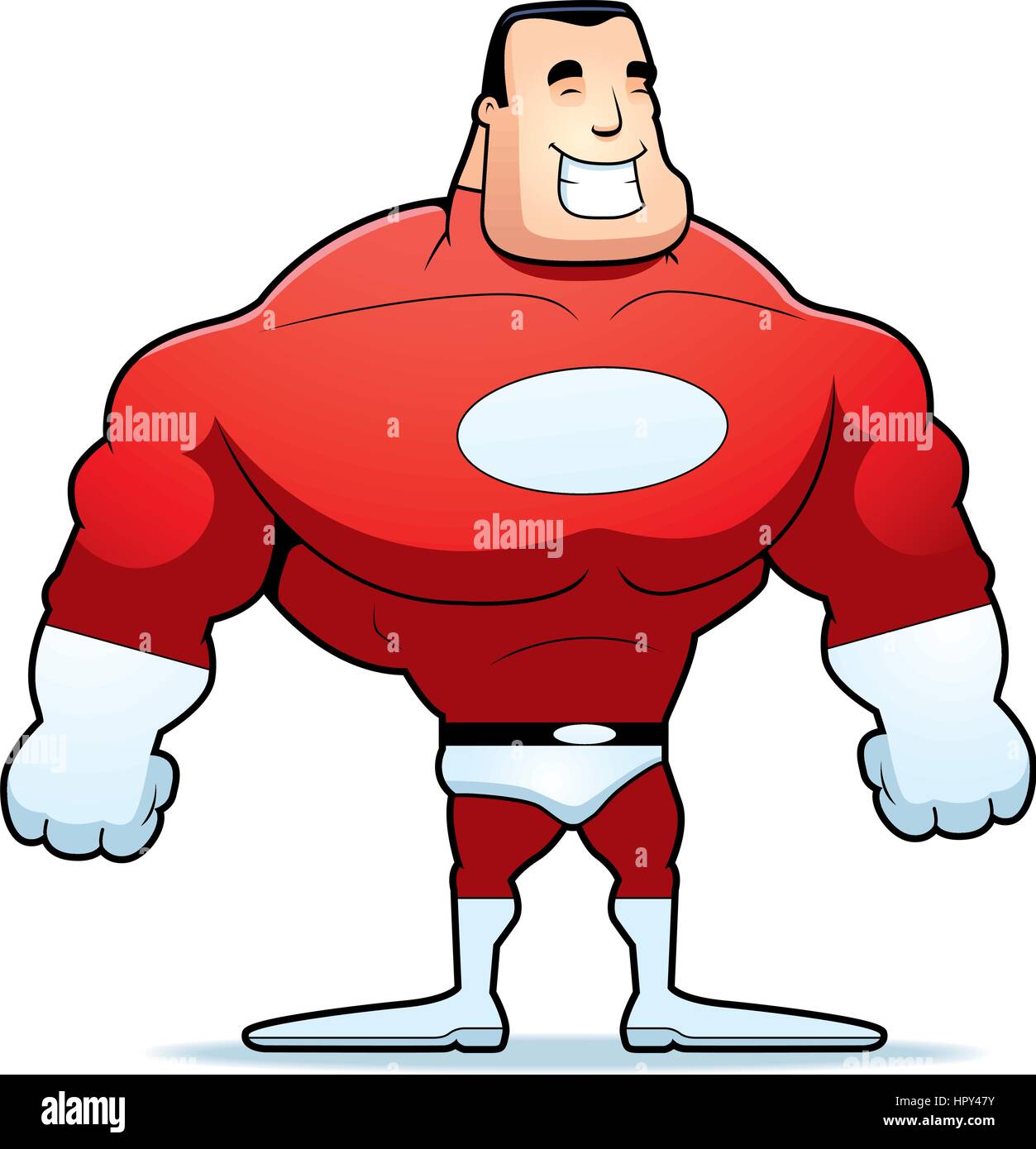 A happy cartoon superhero standing and smiling Stock Vector Image & Art ...
