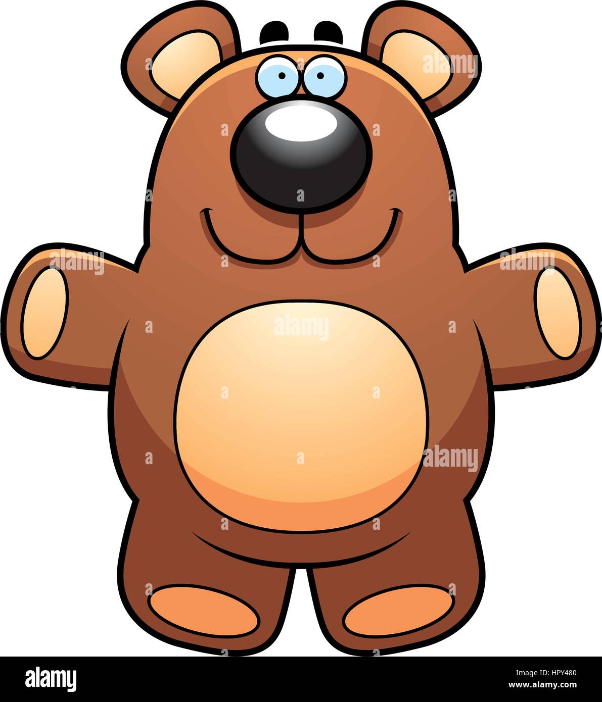 A happy cartoon stuffed teddy bear smiling Stock Vector Image & Art - Alamy