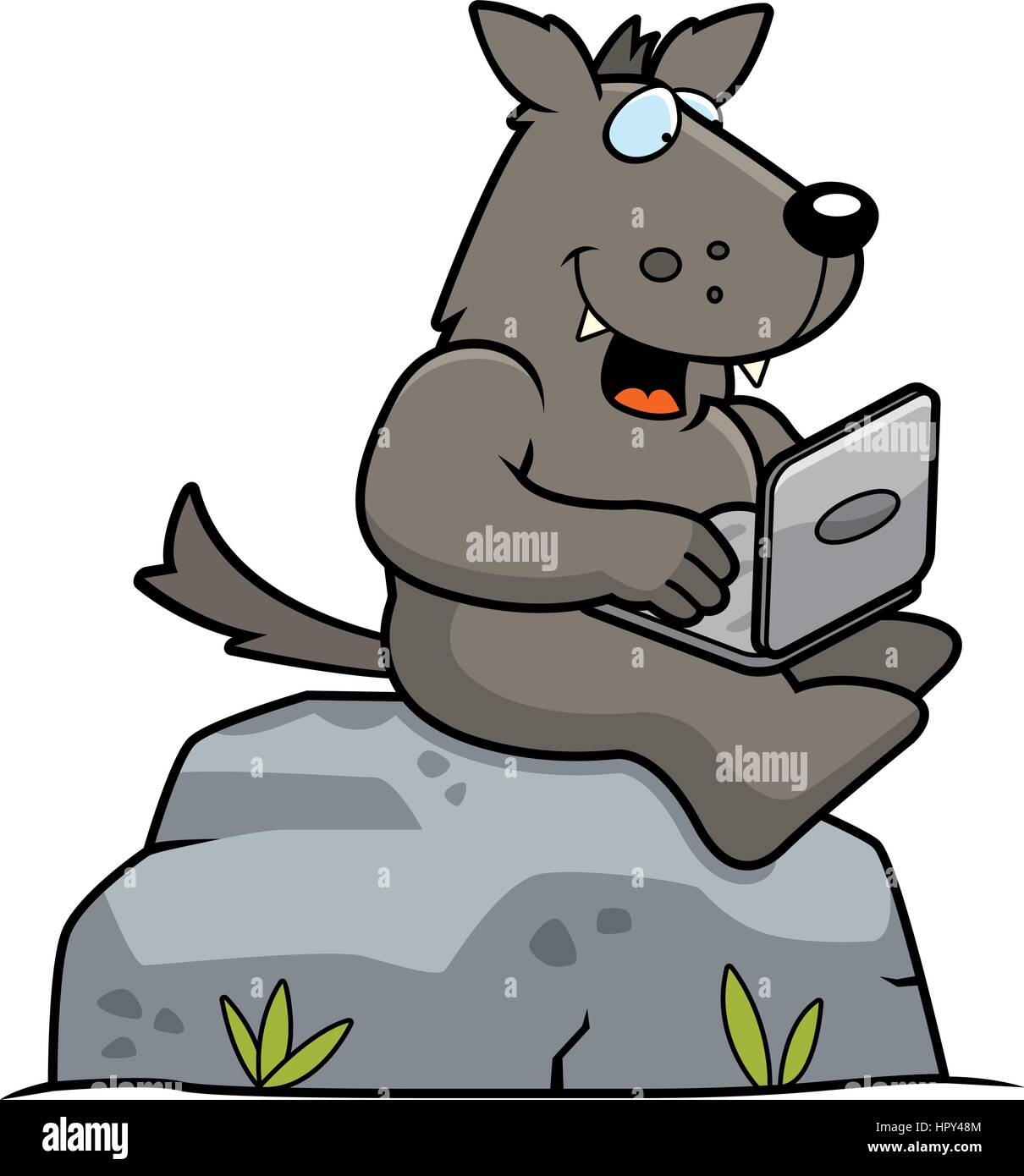 Cartoon wolf sitting hi-res stock photography and images - Alamy