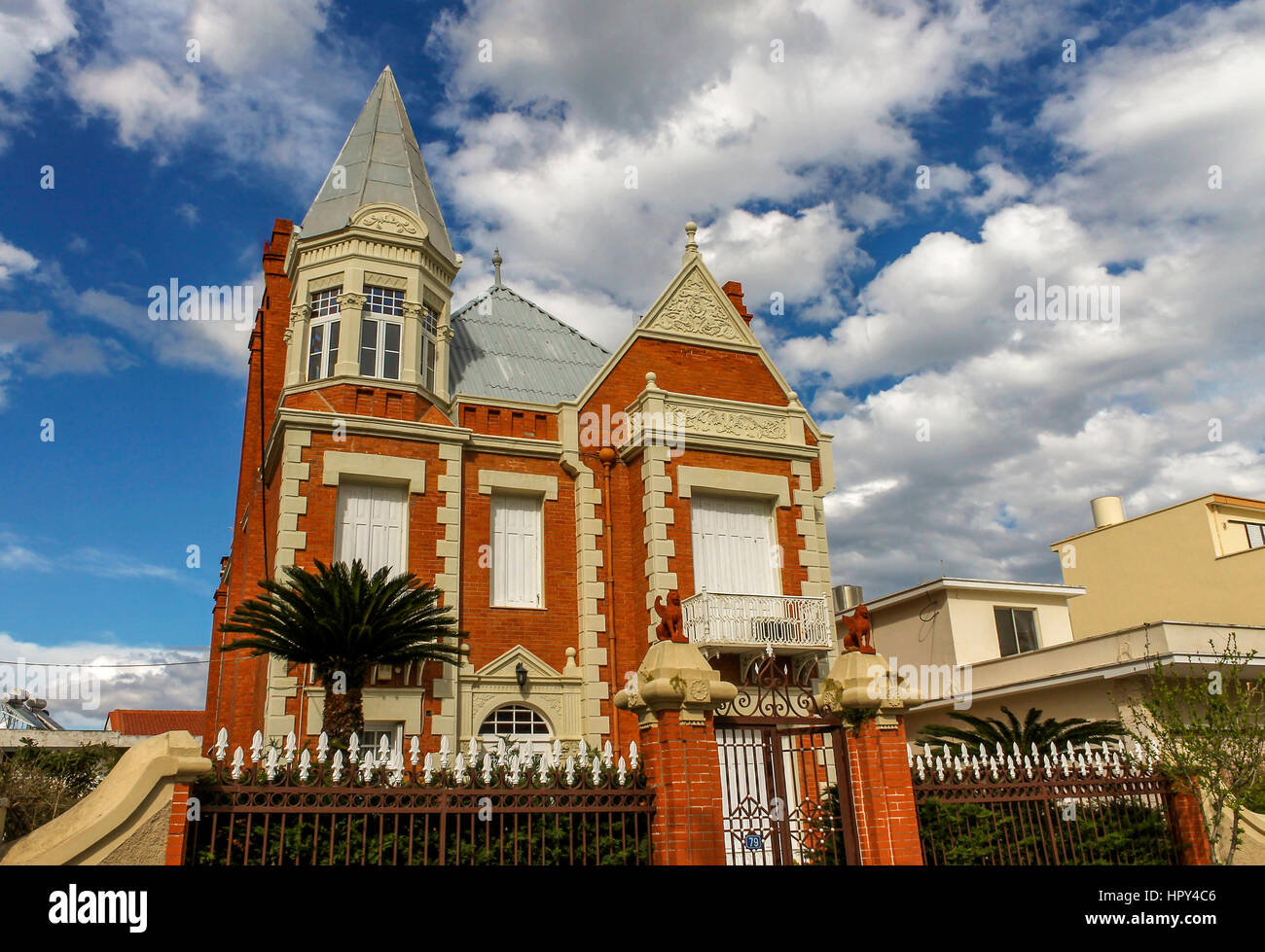 Typical house of European gothic architecture at the neighbourhood of ...
