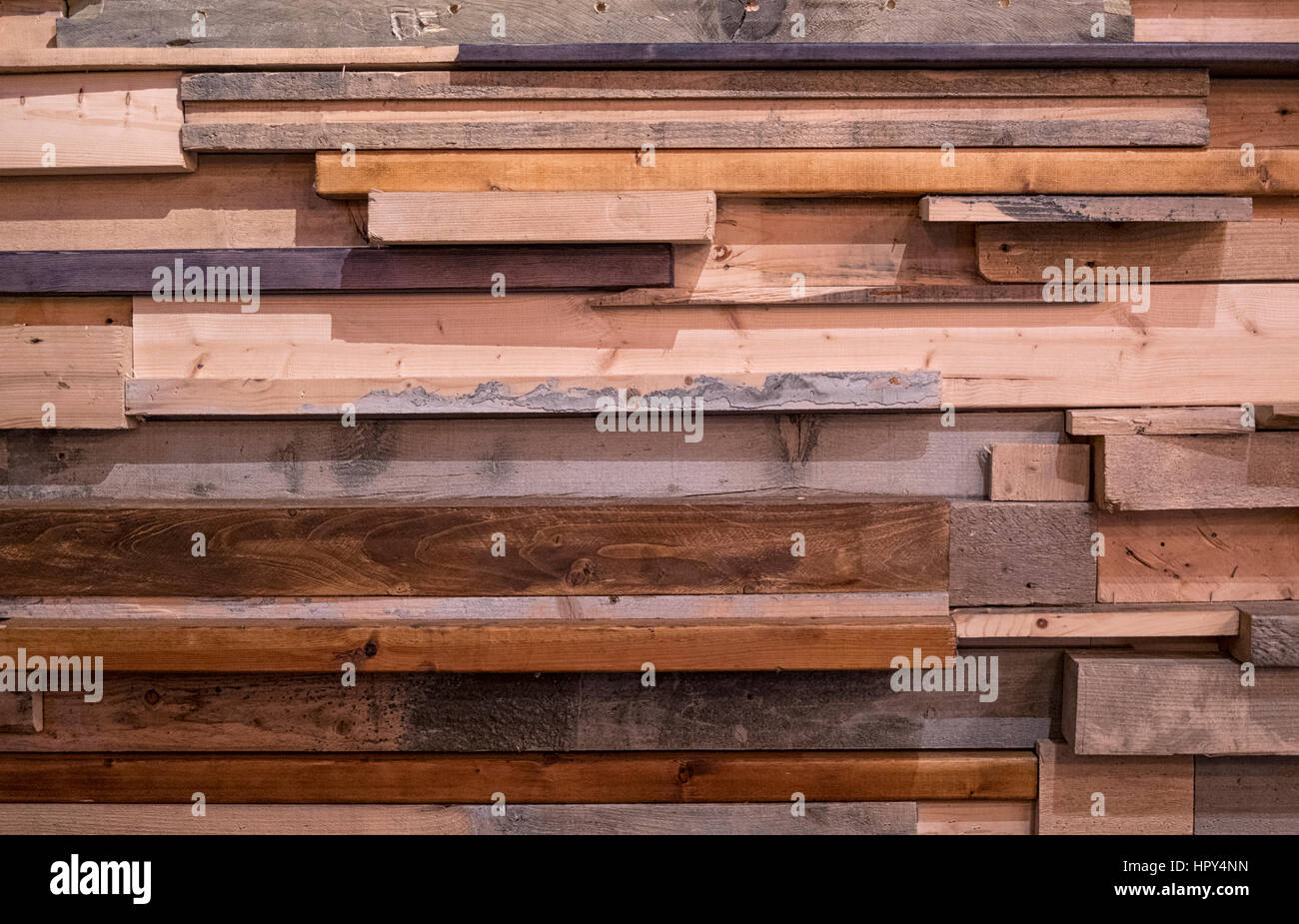 Background of reclaimed timber for a modern rustic look Stock Photo - Alamy