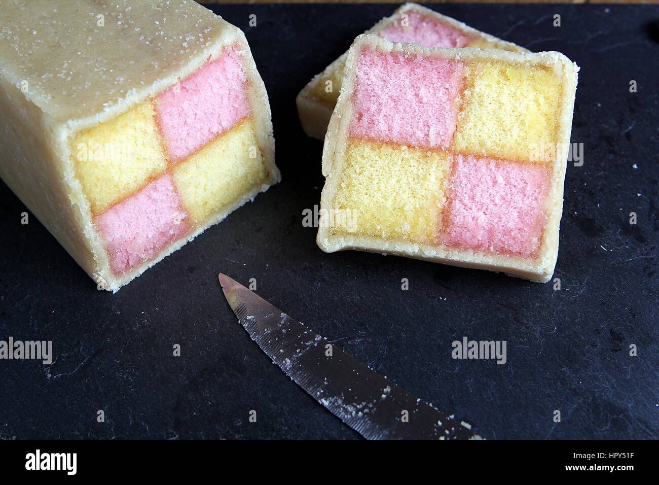 Slice of battenburg hi-res stock photography and images - Alamy