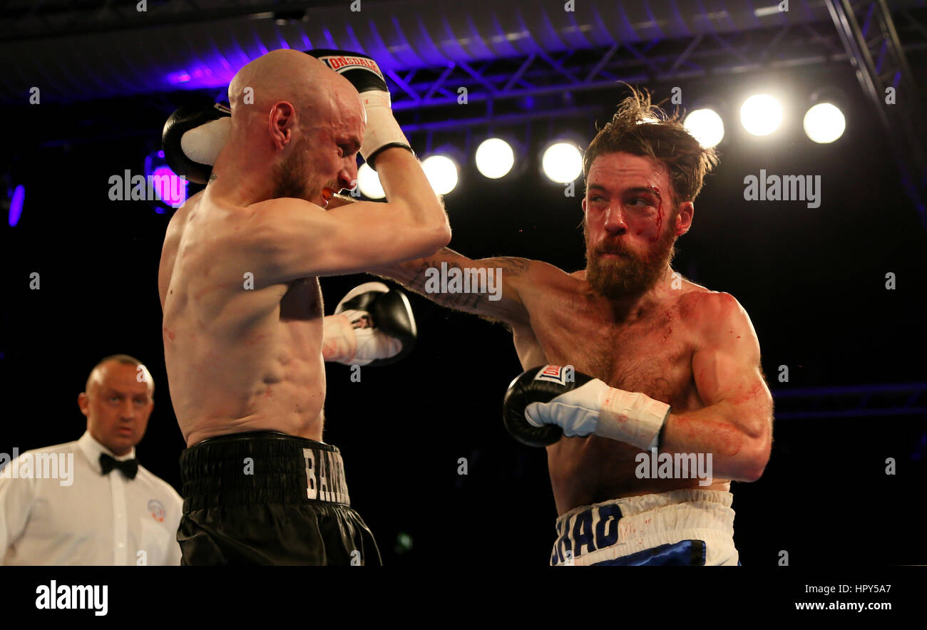 Carl Chadwick (right) and Jay Carney during the Lightweight contest at ...