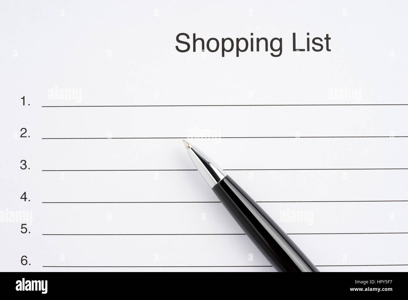 Handwritten shopping list hi-res stock photography and images - Alamy