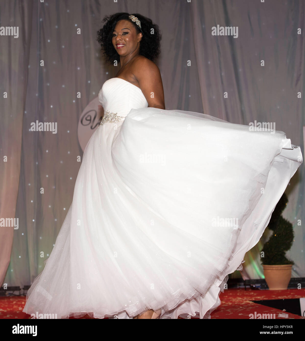 Wedding dress model Stock Photo - Alamy