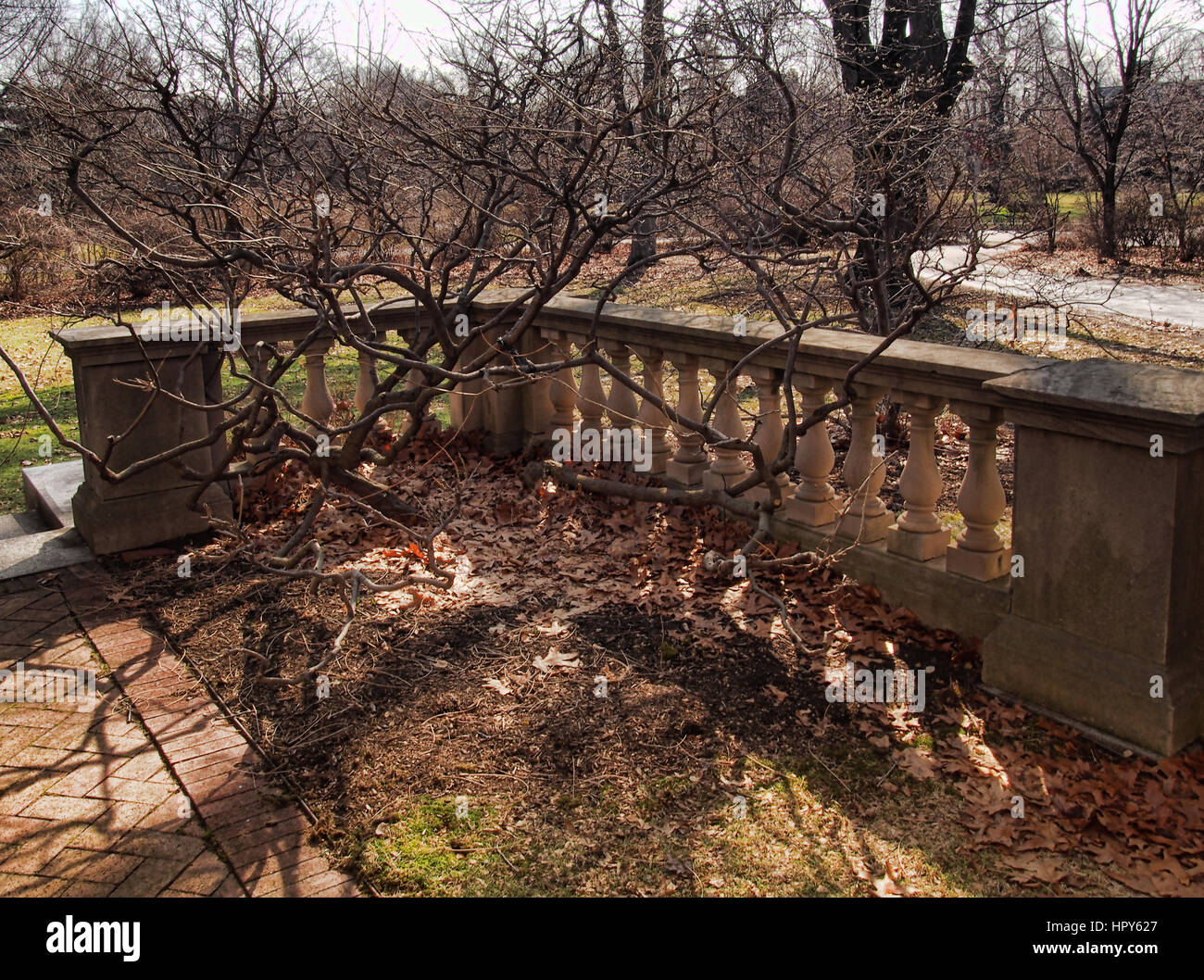 weathered old marble railing Stock Photo - Alamy