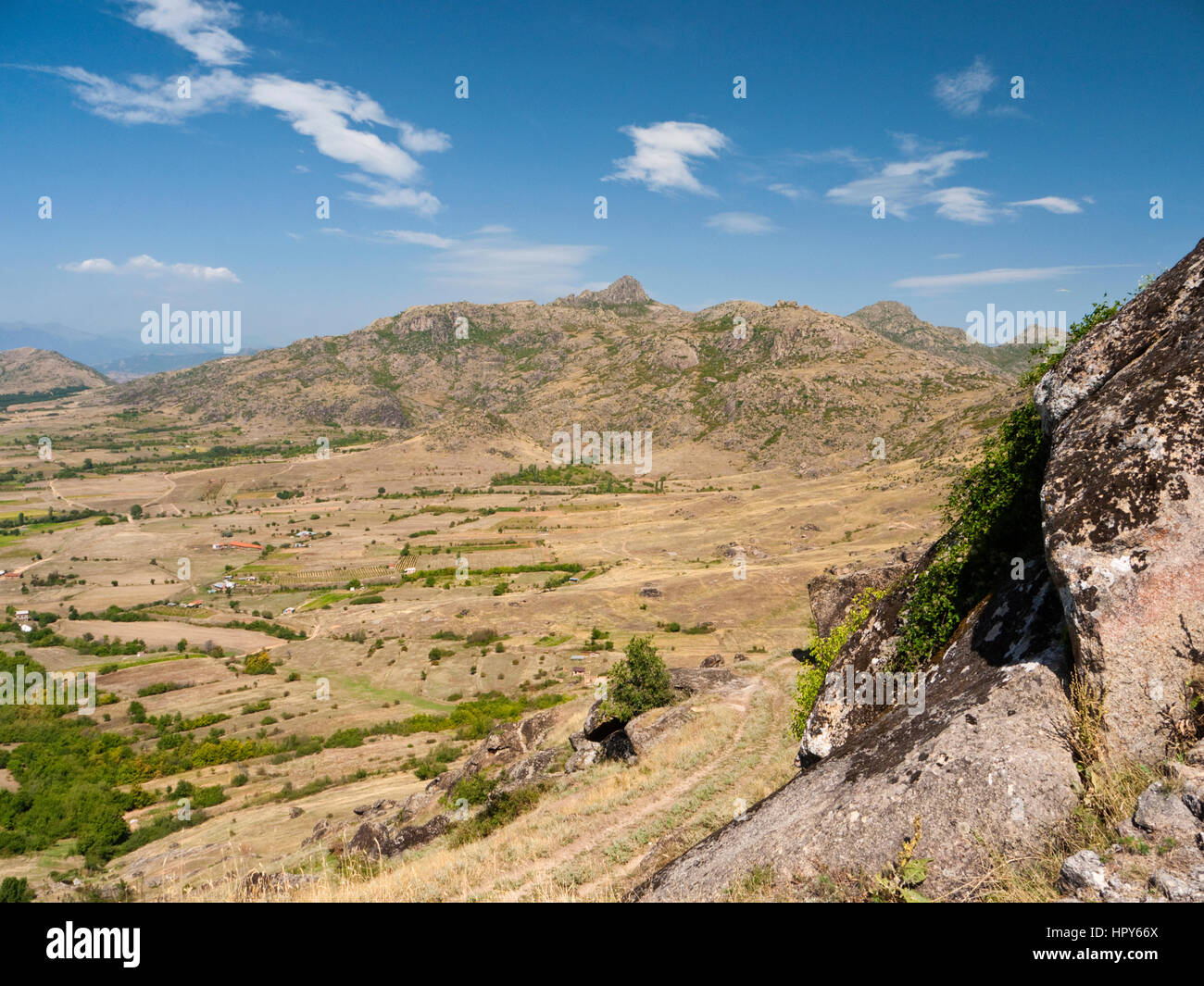 The distinctive peak of Mount Zlato, Zlatovrv (1422m), near Prilep in ...
