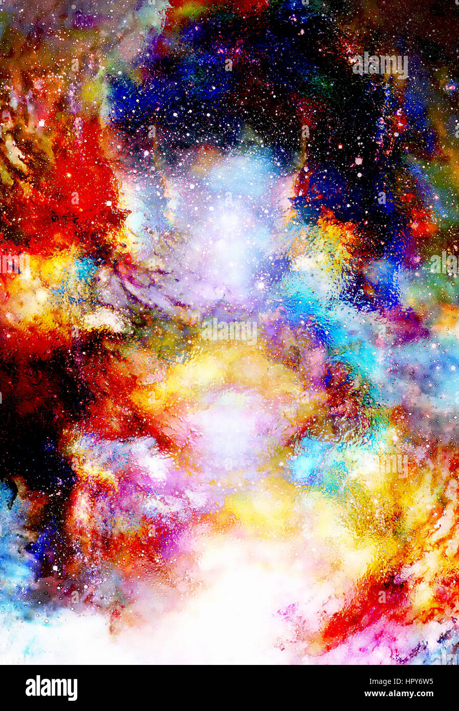 Cosmic space and stars, cosmic abstract background and glass effect ...