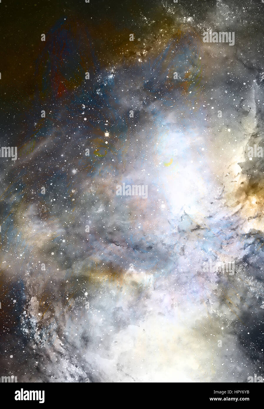 Cosmic space and stars, color cosmic abstract background Stock Photo ...