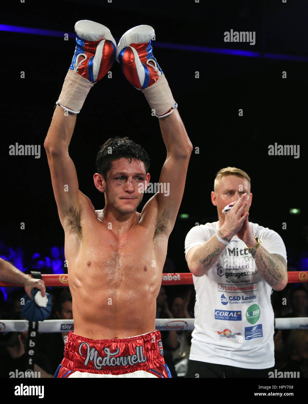 Gavin McDonnell acknowledges the crowd after the WBC Super Bantamweight ...