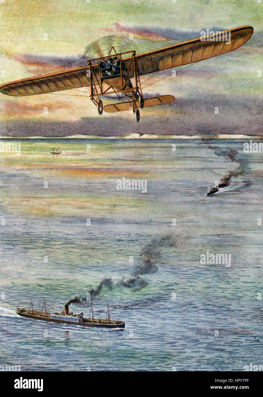 The first cross channel flight, circa 1909 Stock Photo - Alamy