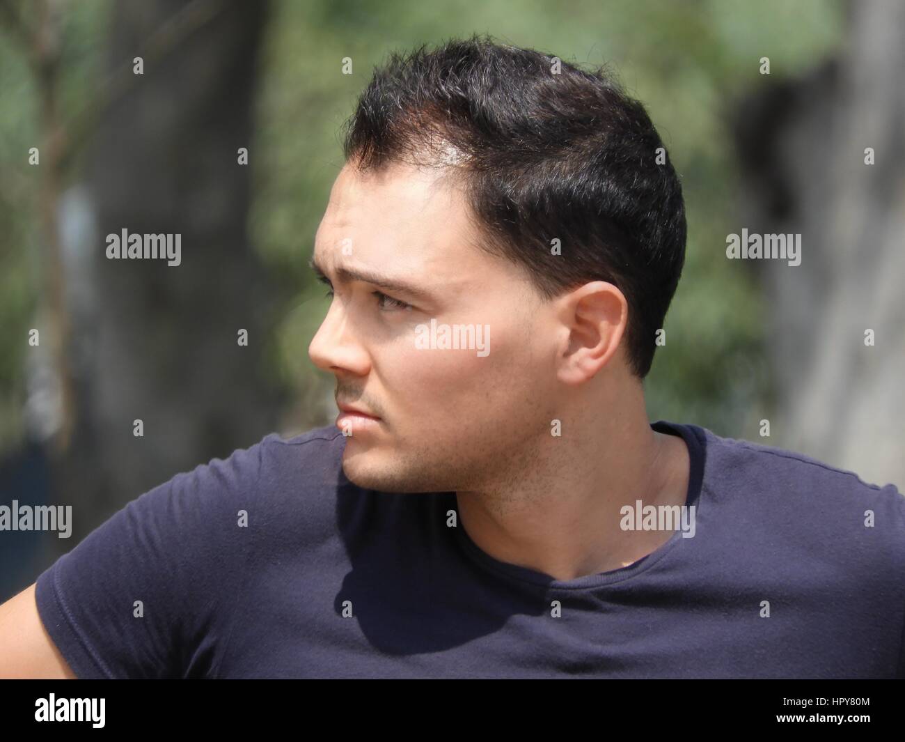 Man In Outdoor Park Stock Photo - Alamy