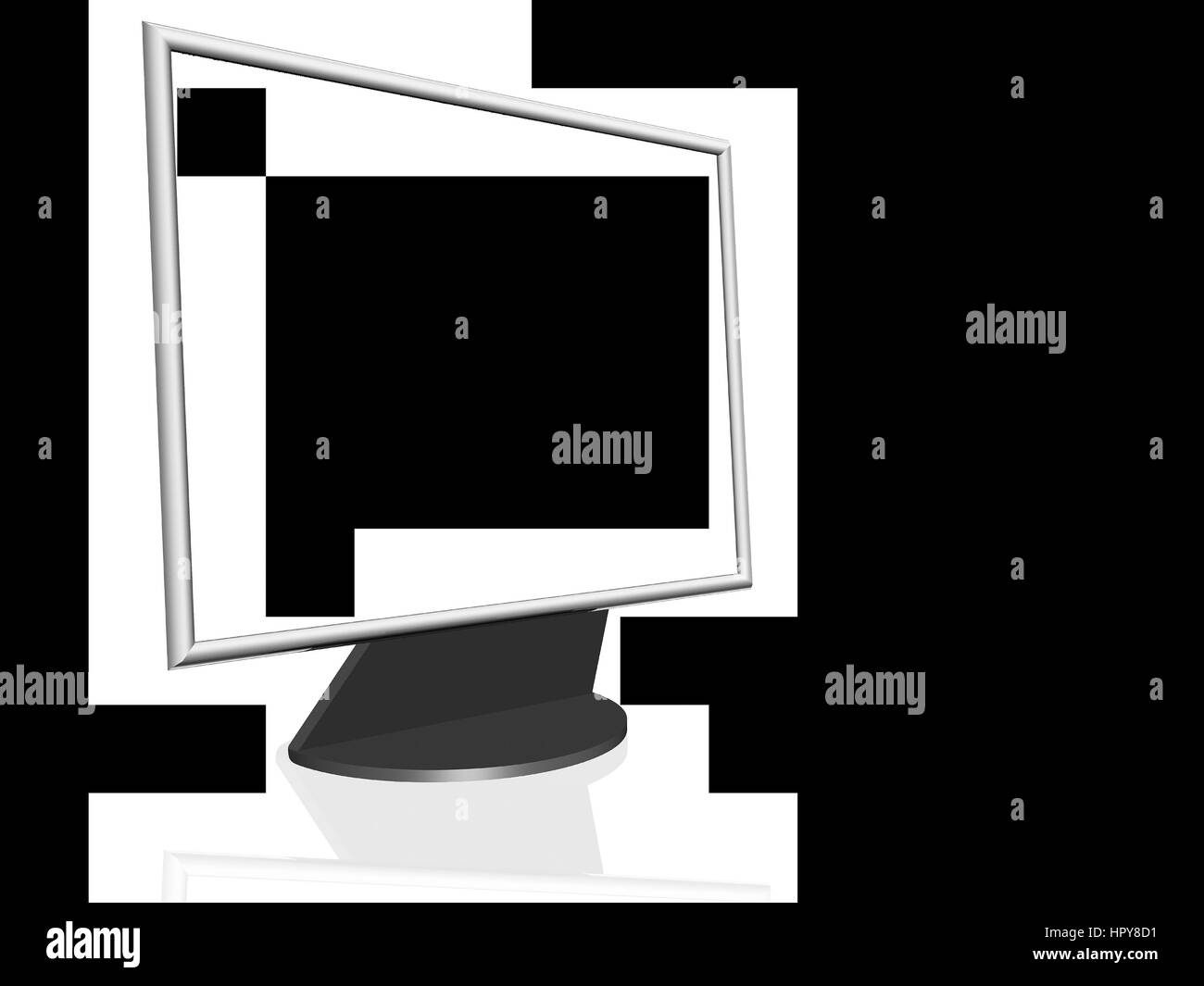 computer screen over a white background Stock Photo - Alamy