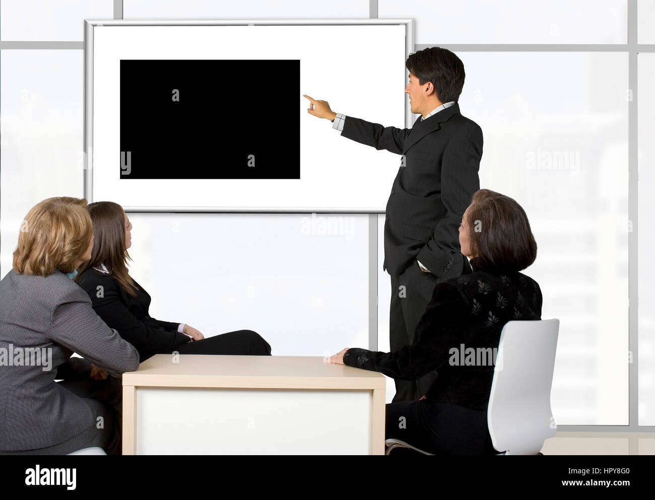 Corporate trainning in an office screen Stock Photo - Alamy
