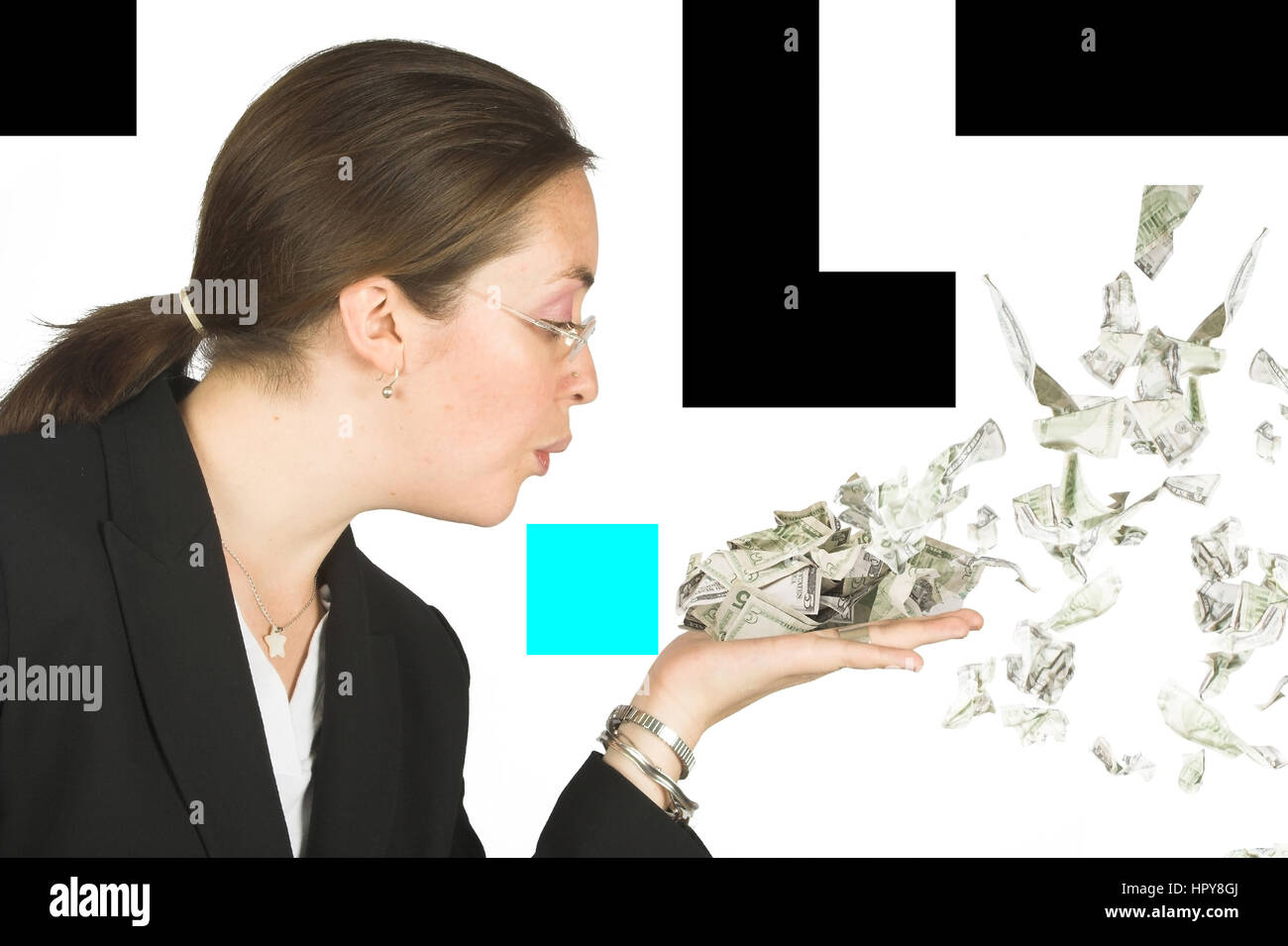 Money blowing away hi-res stock photography and images - Alamy