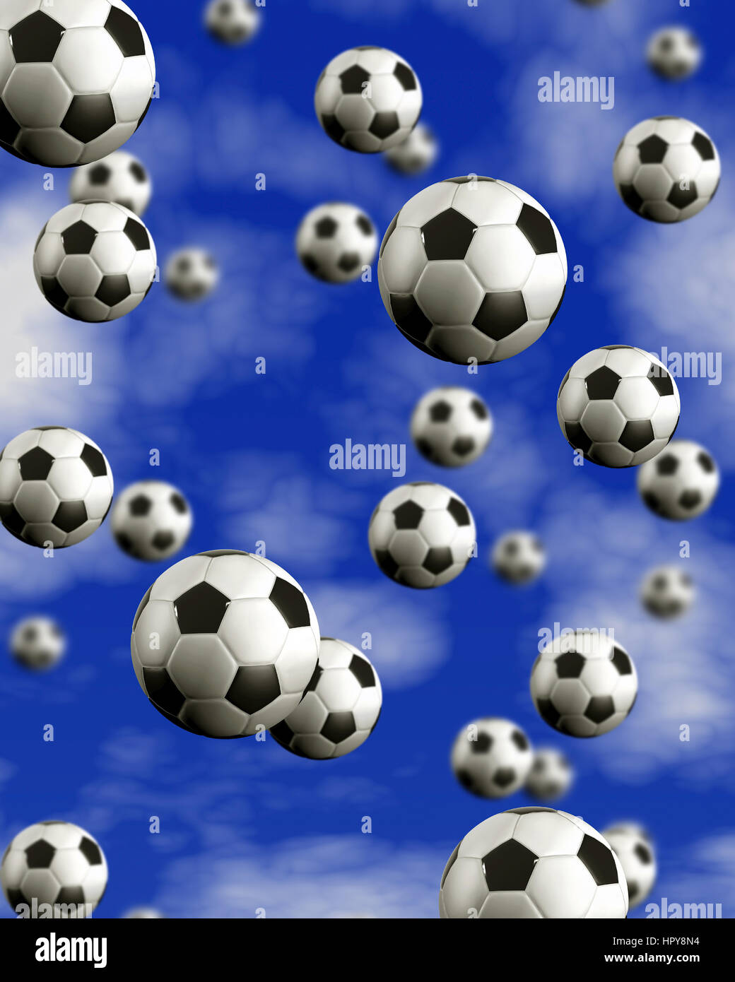 football multiball with the sky as the background Stock Photo - Alamy