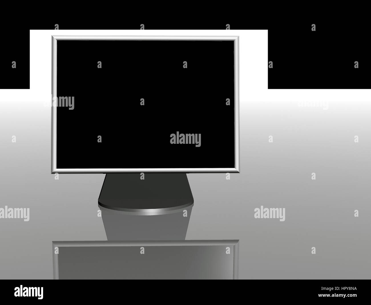 elegant computer monitor with a reflection Stock Photo - Alamy