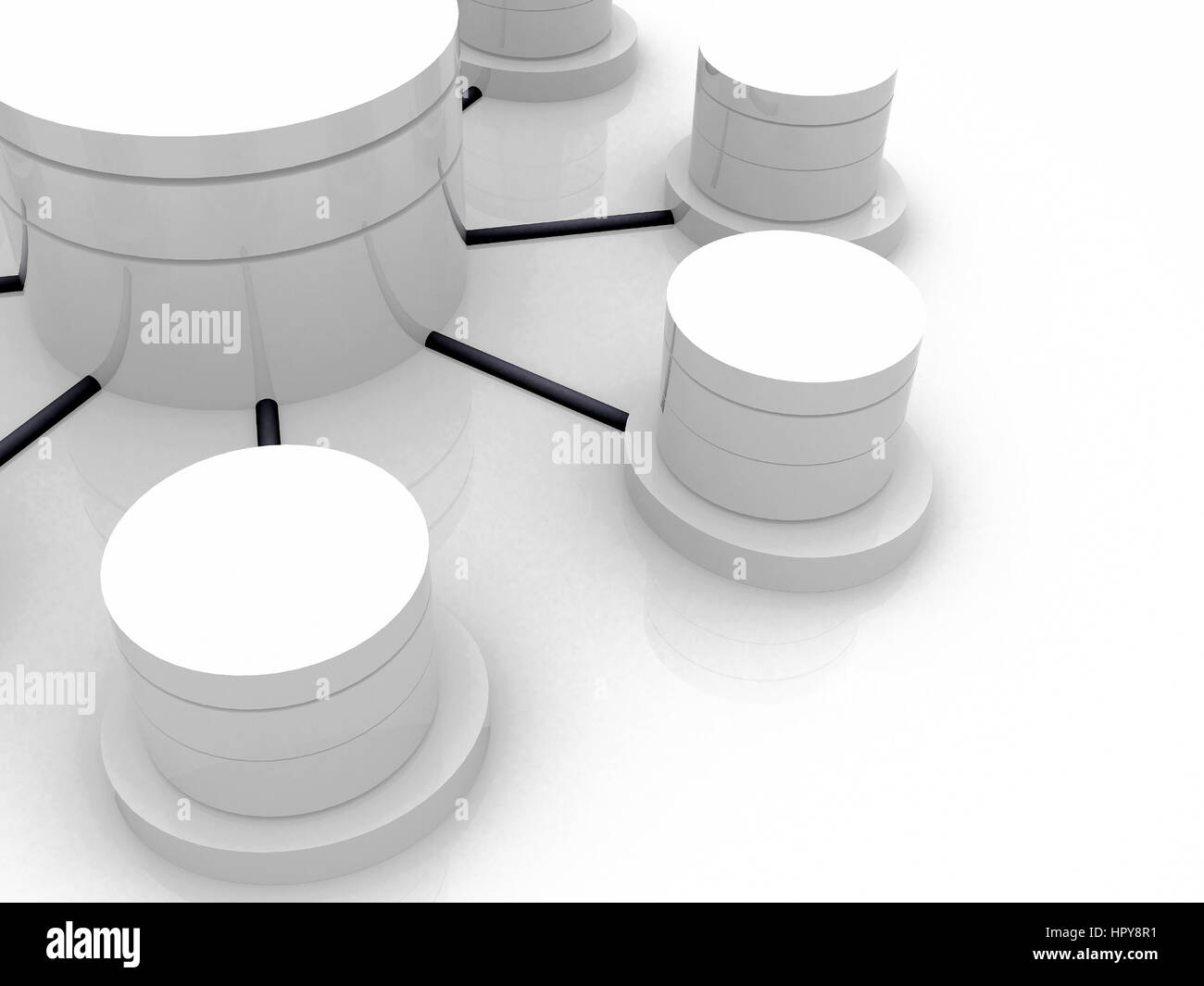 3d image of a database concept over white Stock Photo - Alamy