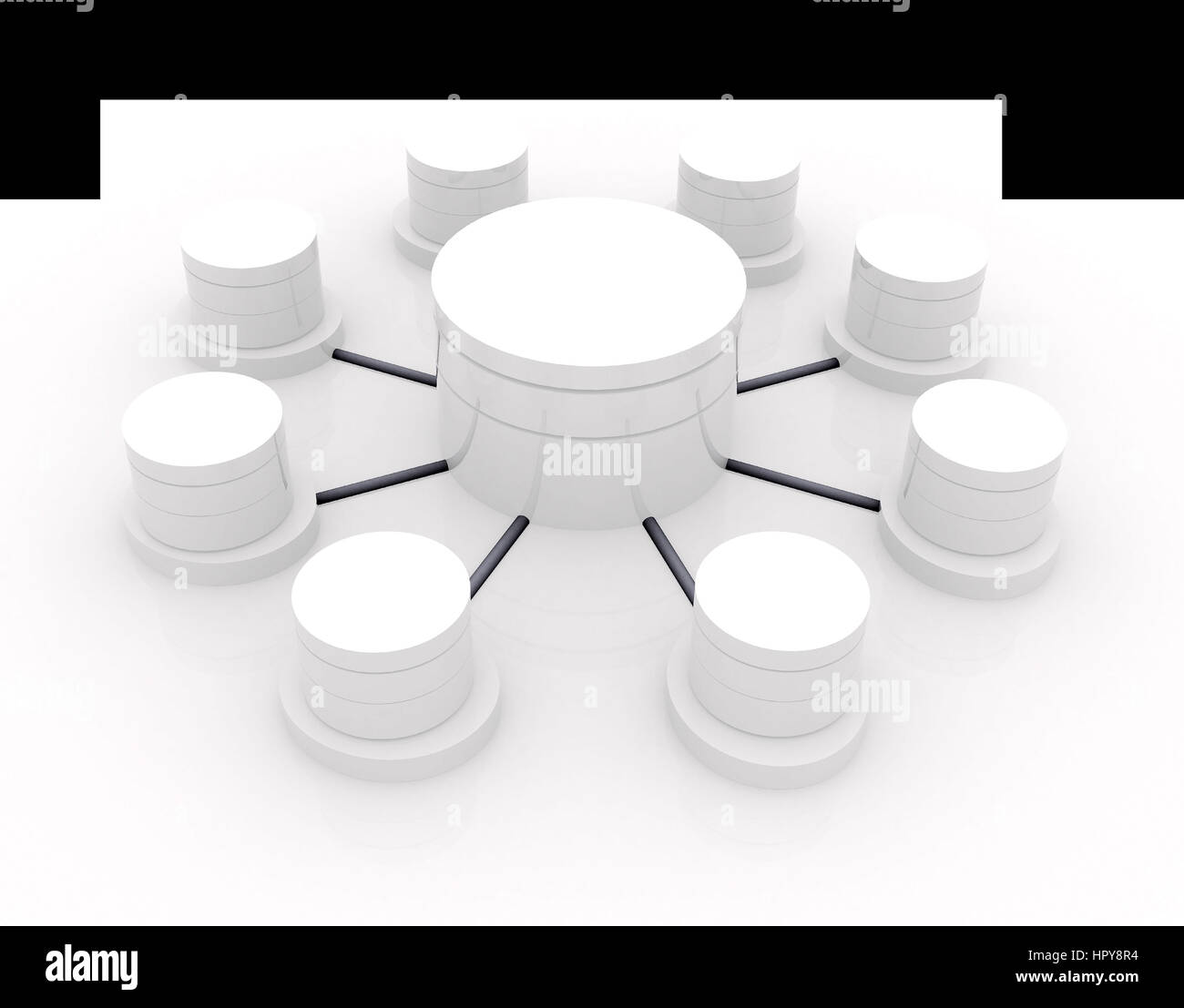 3d image of a database concept over white Stock Photo - Alamy