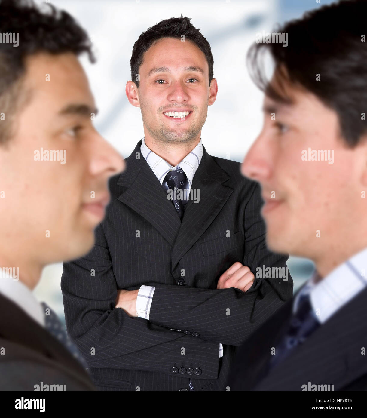 Person facing crowd hi-res stock photography and images - Alamy