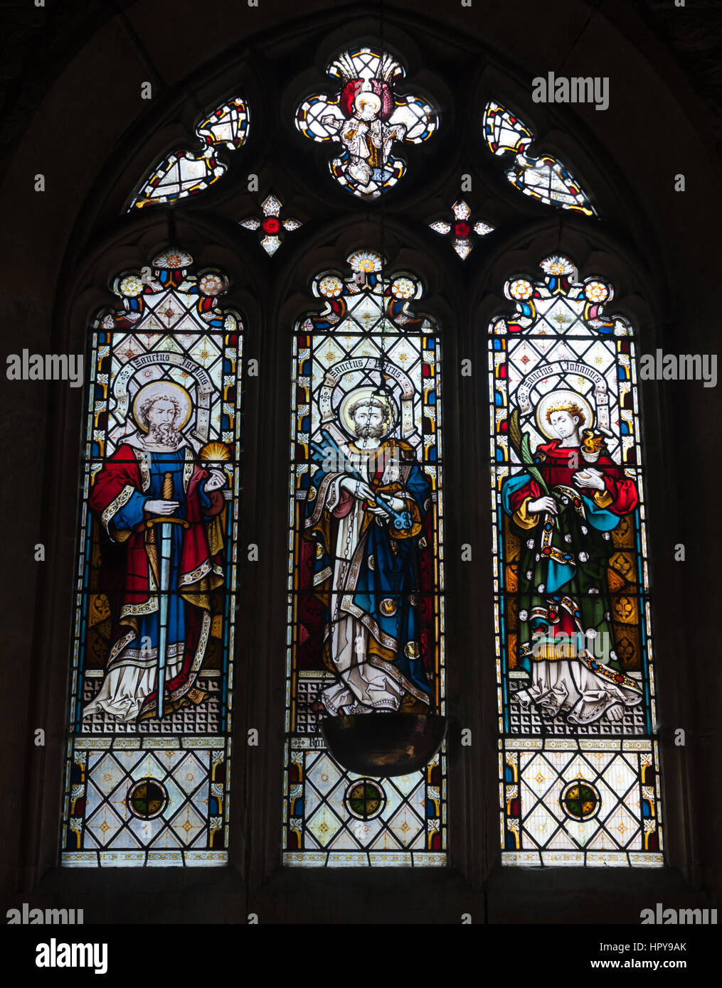The East Window, St. Peter`s Church, Stanway, Gloucestershire, England ...