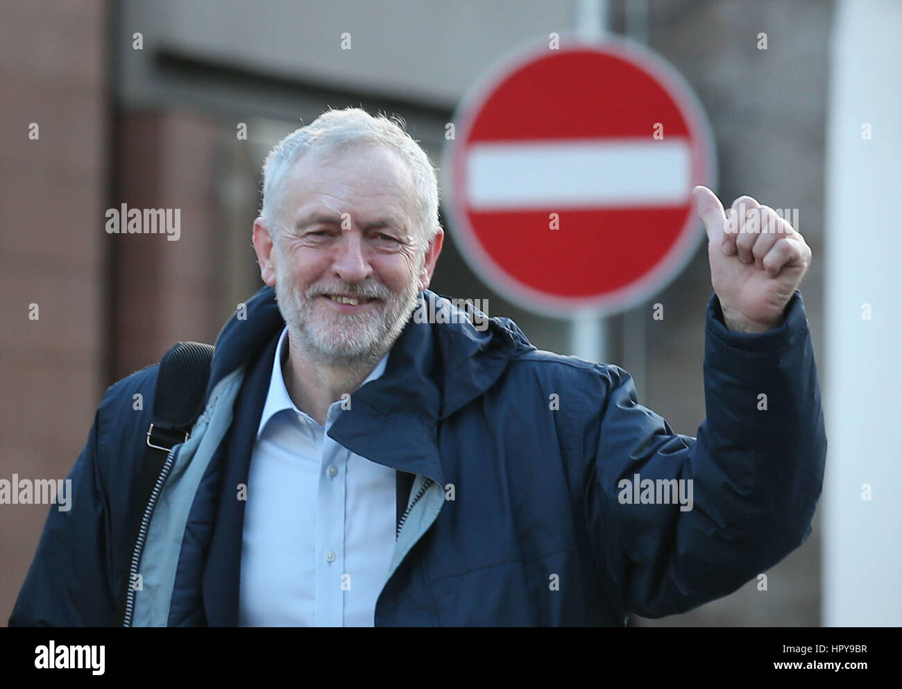 Labour leader Jeremy Corbyn arriving on the third day of the Scottish ...
