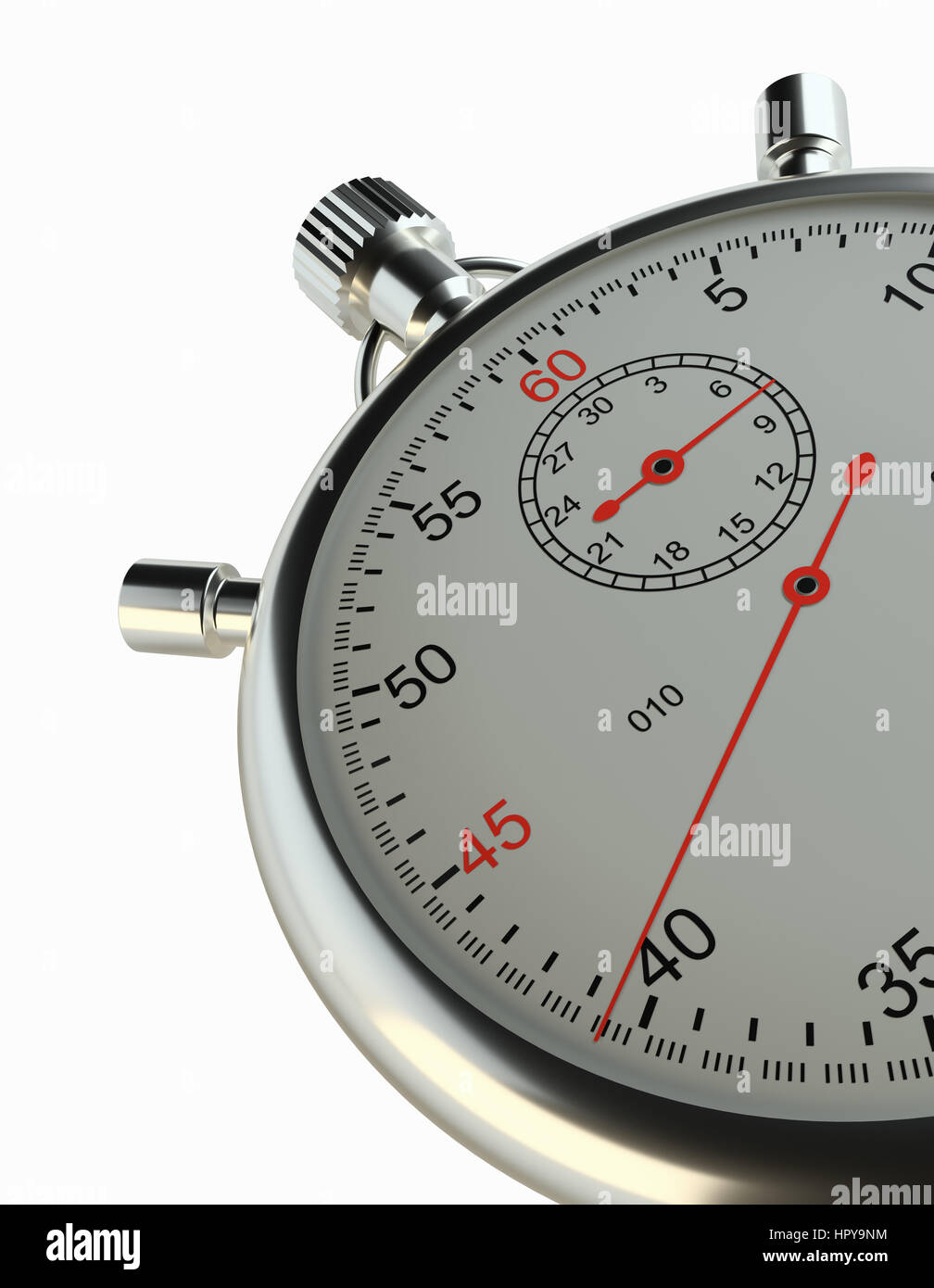 Stopwatch. Isolated on white Stock Photo - Alamy