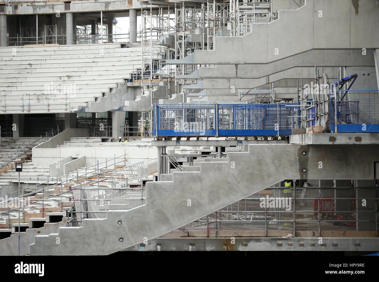 A general view of construction works on the new stadium prior to the ...