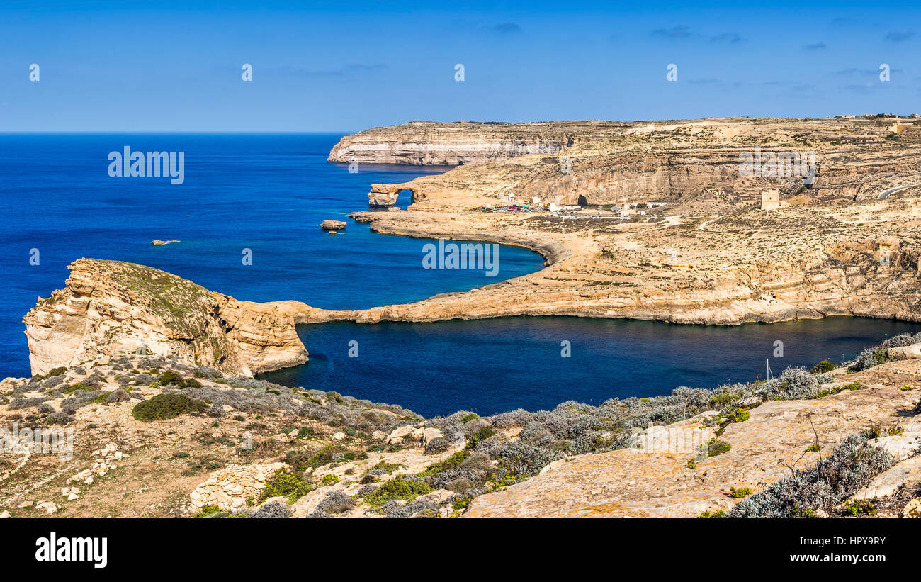 Gozo, Malta - The famous Azure Window with the Fungus rock and Dwejra ...