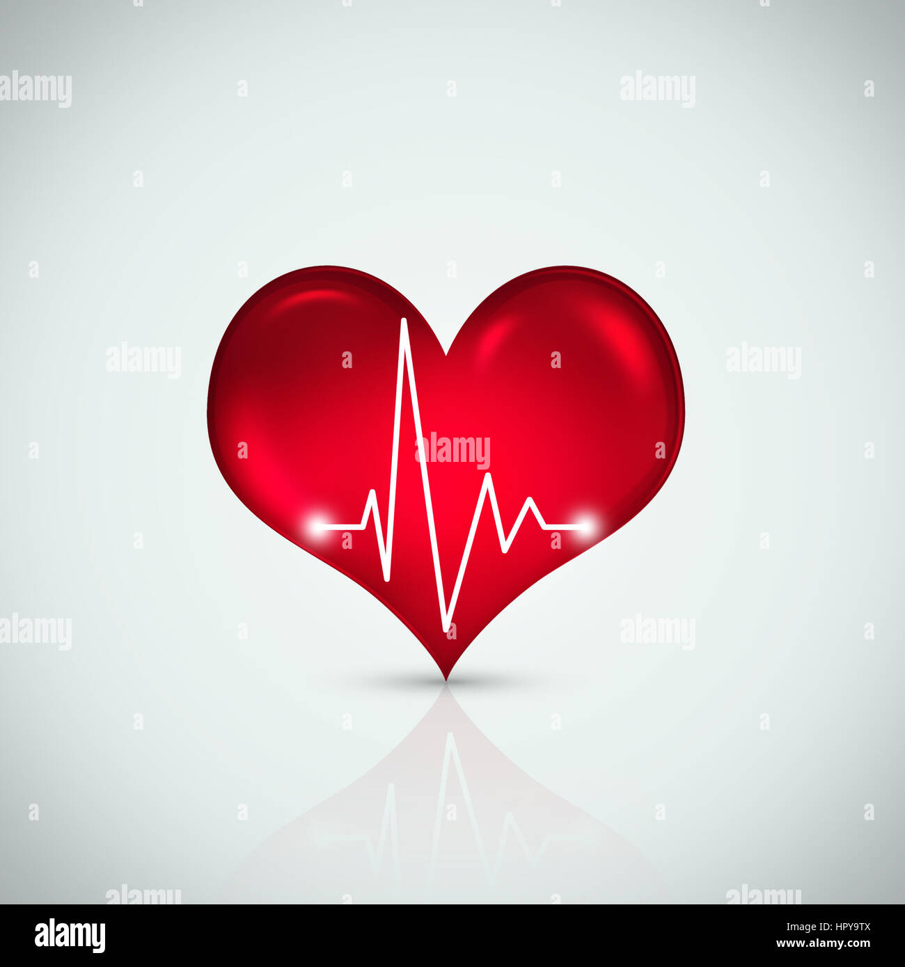 abstract red heart cardio medical bright background Stock Photo - Alamy