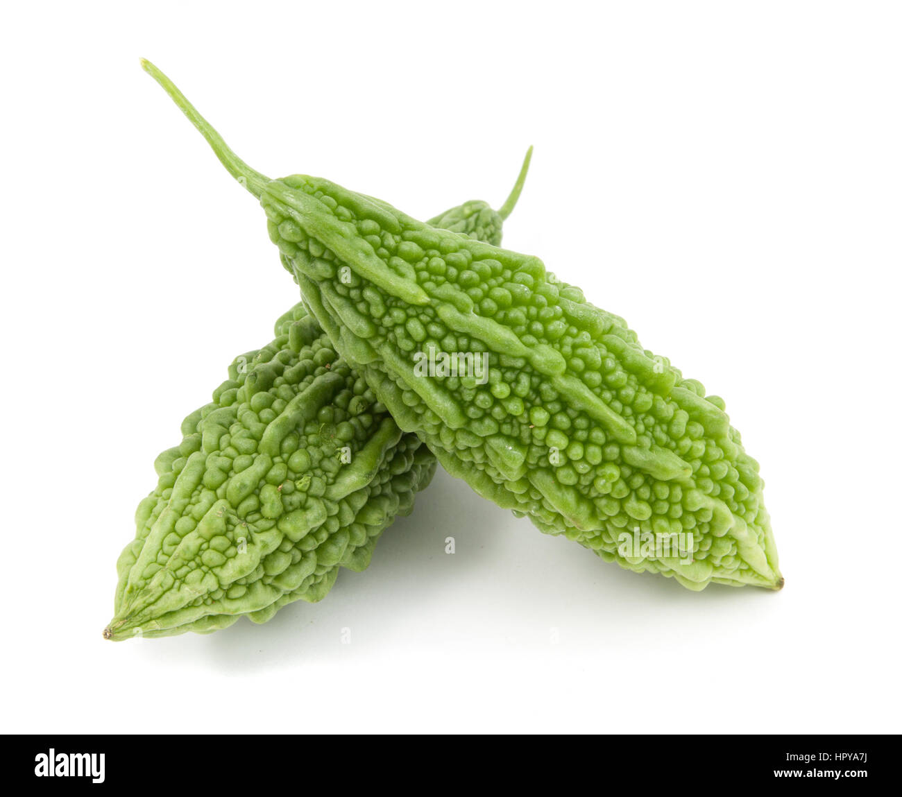 fresh bitter gourd isolated on white background Stock Photo - Alamy