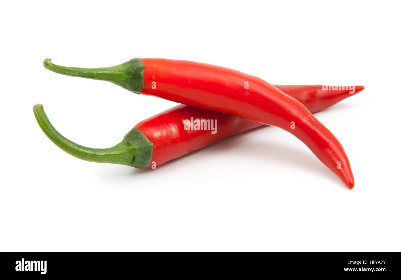 red chili peppers closeup view Stock Photo - Alamy