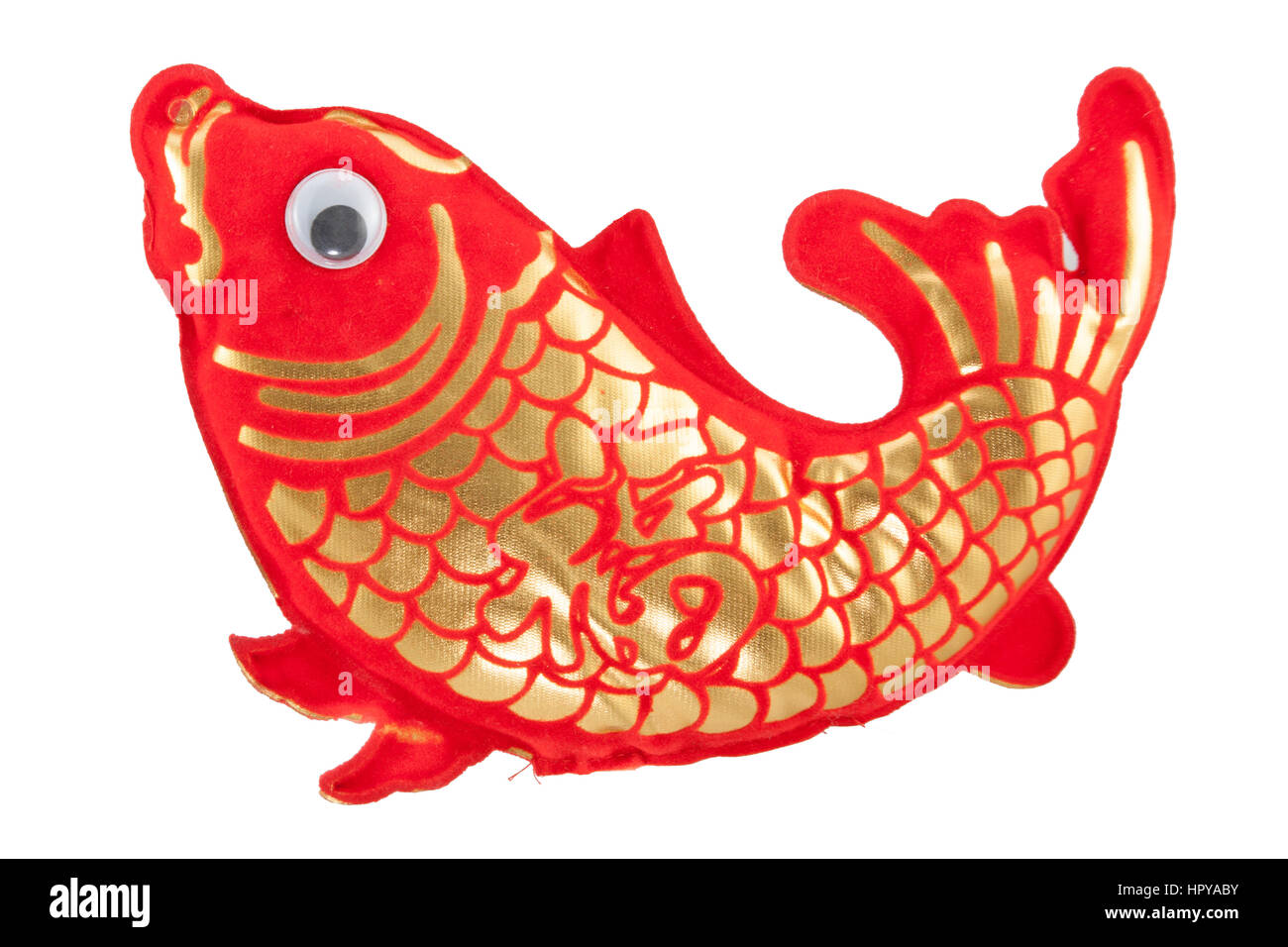 chinese new year fish ornaments for decoration on whit background Stock ...