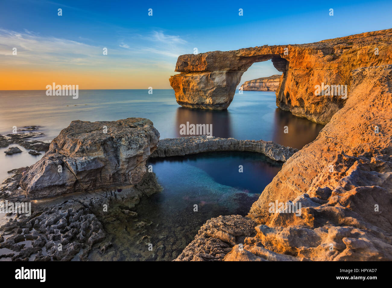 Gozo, Malta - The beautiful Azure Window, a natural arch and famous ...