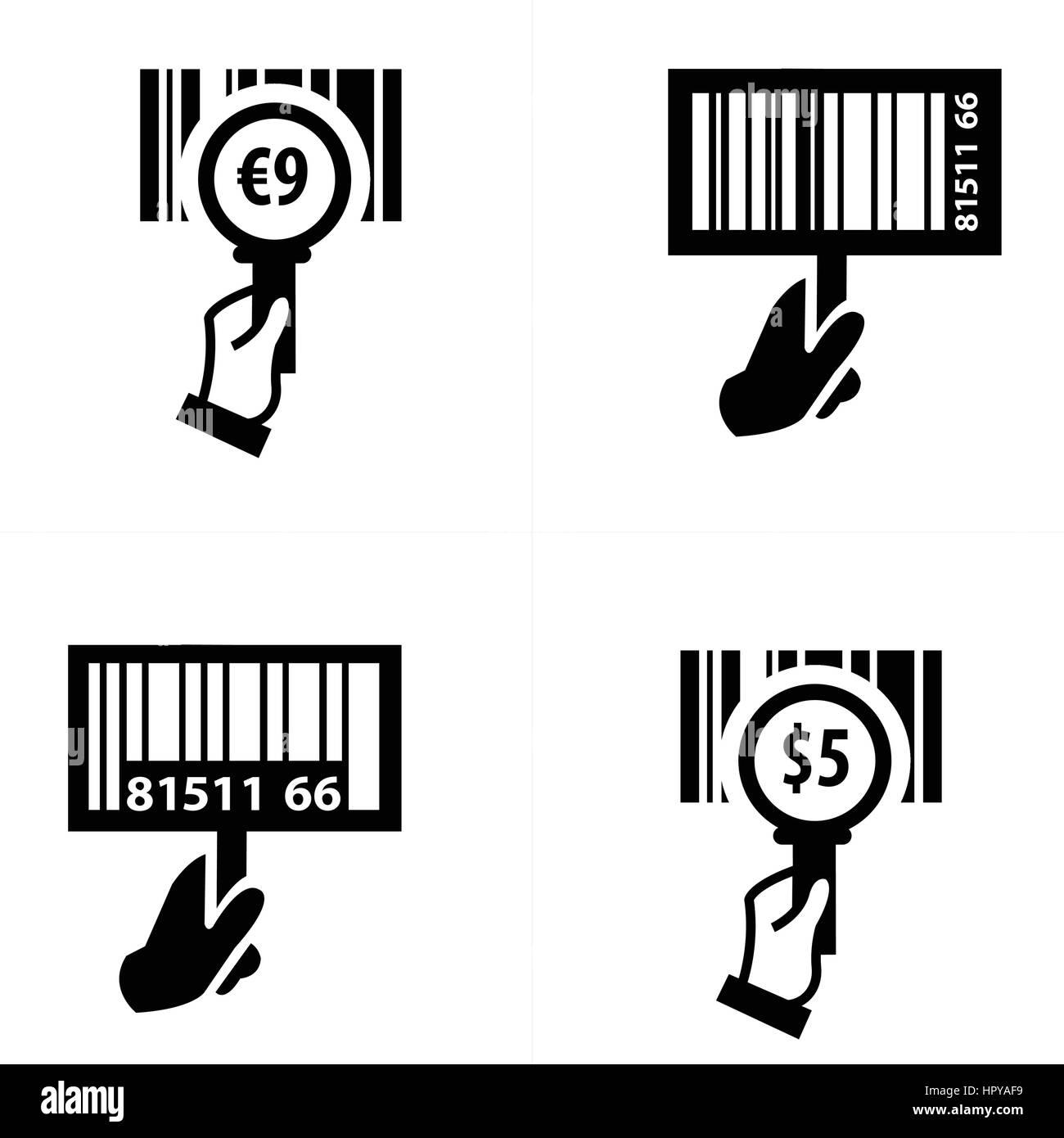 Barcode icon Stock Vector Images - Alamy