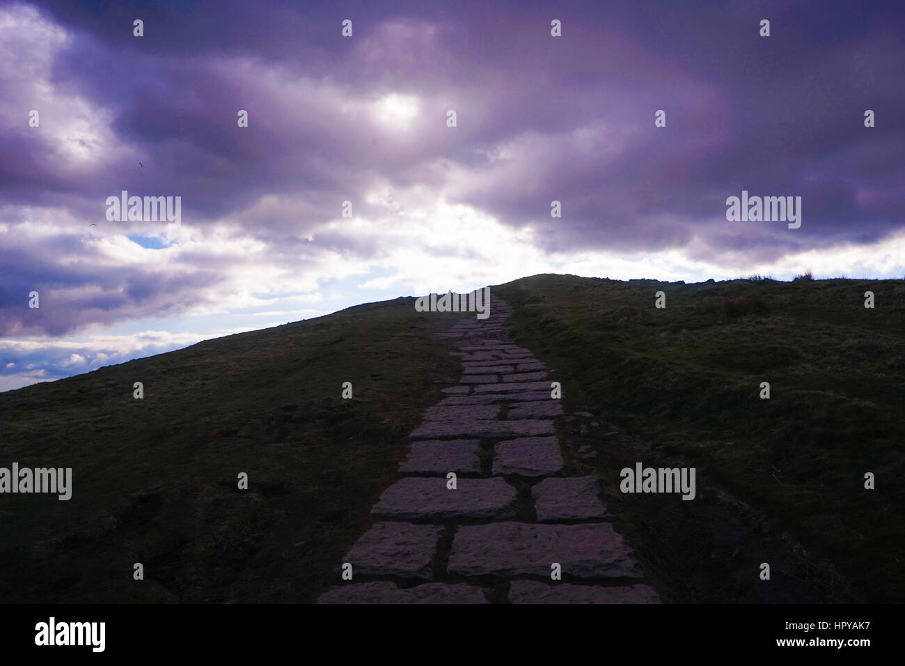 Mam Tor Hill Top Trail Stock Photo - Alamy