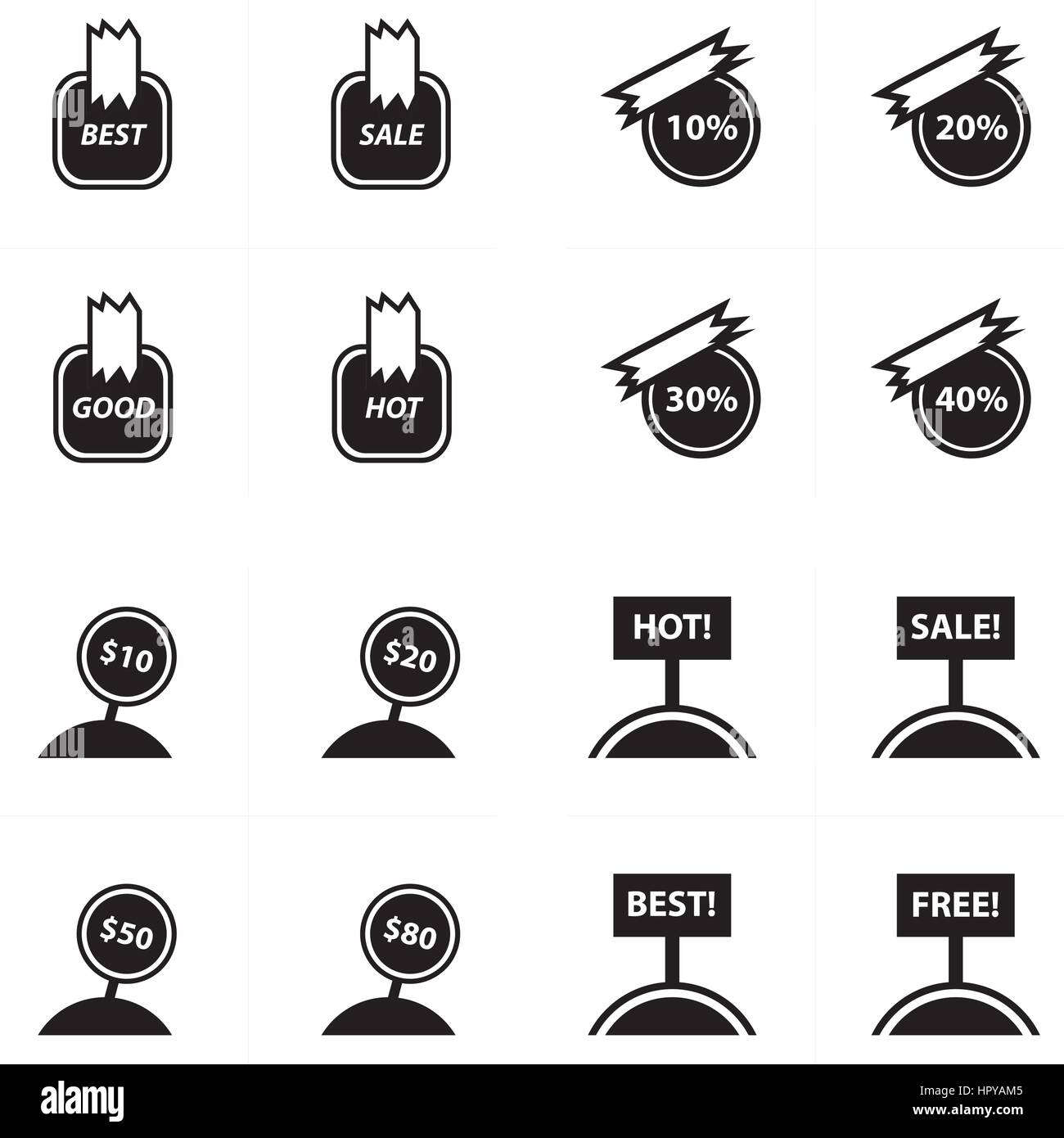 Price label sticker set Stock Vector Image & Art - Alamy