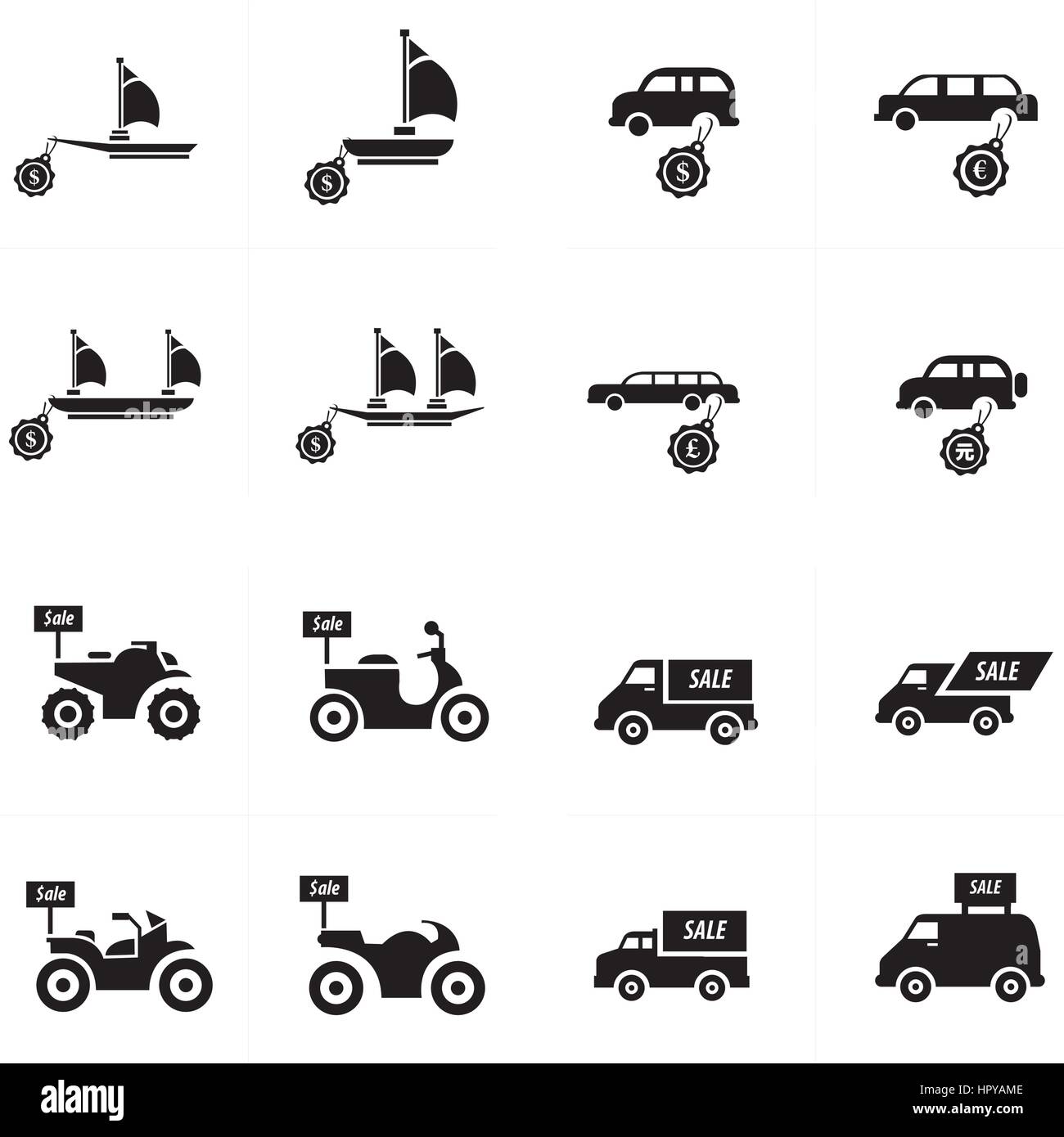 Row of vehicle Stock Vector Images - Alamy