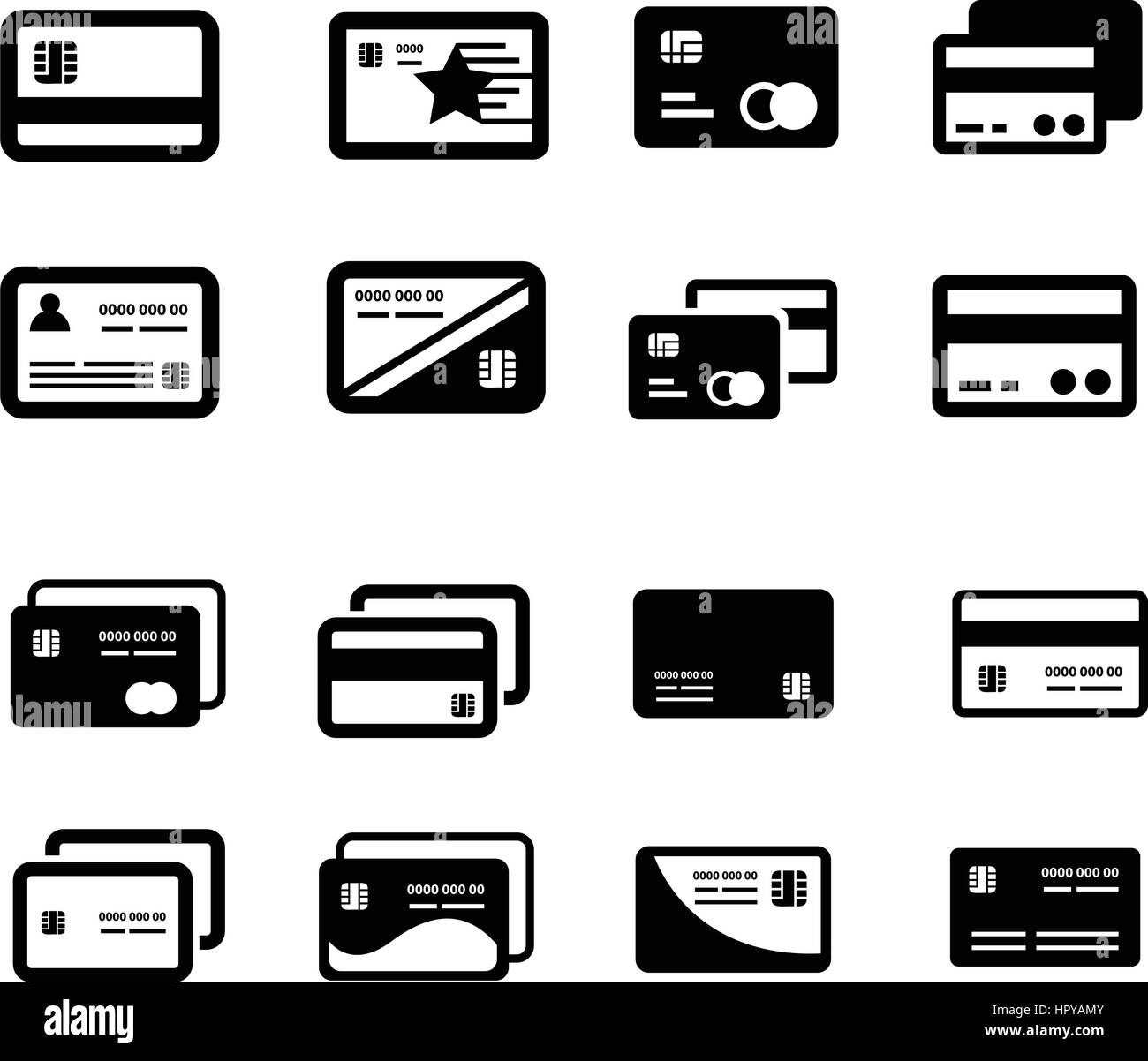 credit card icon design set Stock Vector Image & Art - Alamy