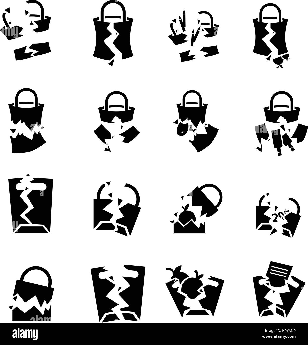 Bags break Stock Vector Images - Alamy