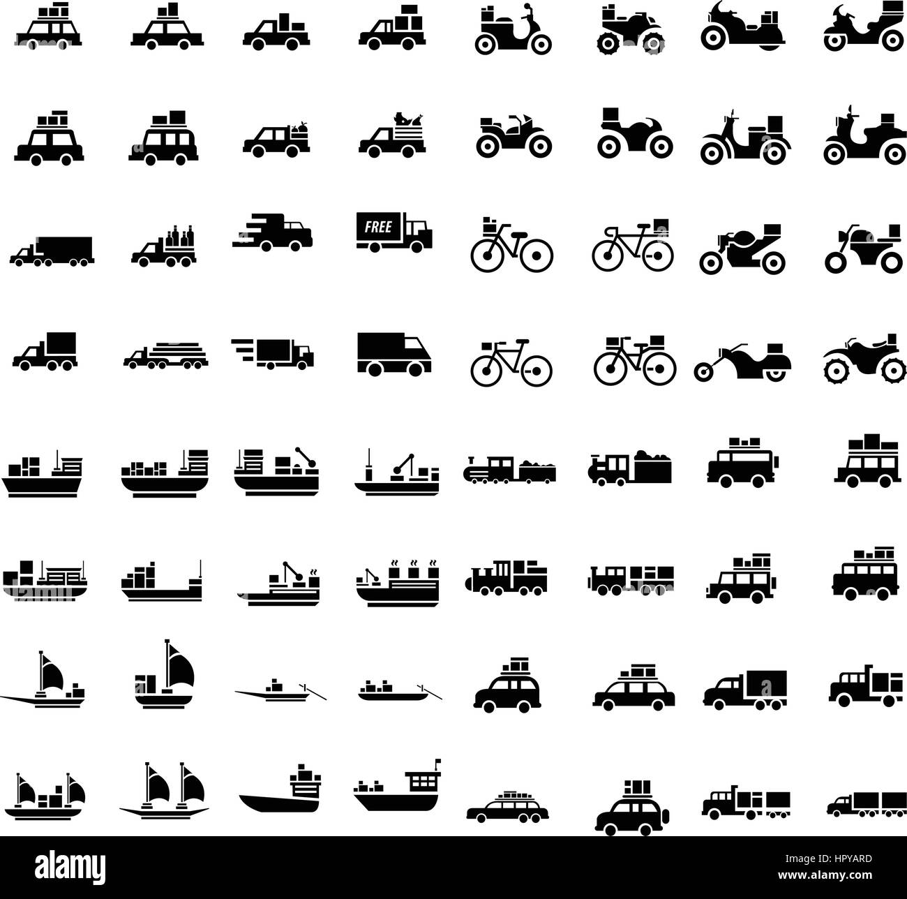 Logistics and Transport Icons 64 item Stock Vector Image & Art - Alamy