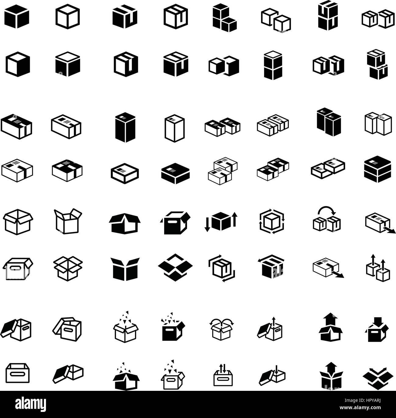 Box item Stock Vector Images - Alamy