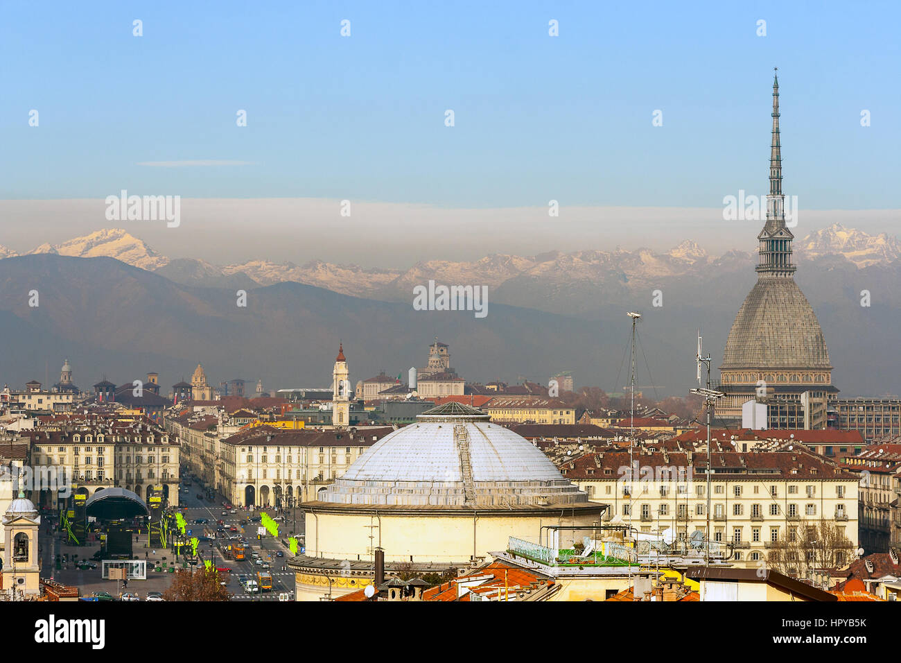 landscape of the city of Turin Stock Photo - Alamy