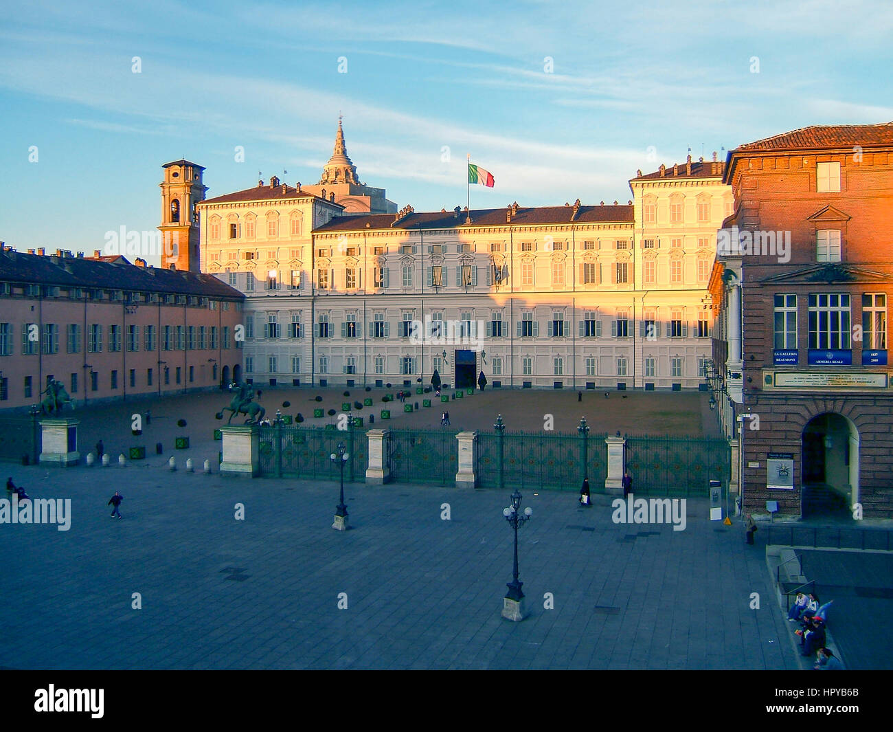 placed in Piazza Castello downtown Turin Stock Photo - Alamy