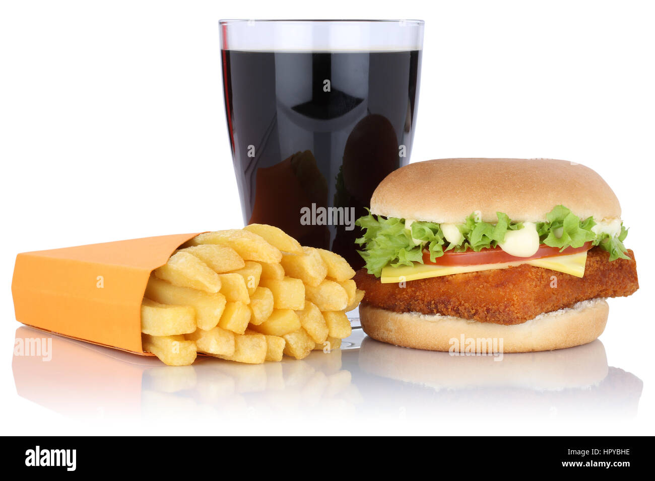 Fish burger fishburger hamburger and fries menu meal combo cola drink ...