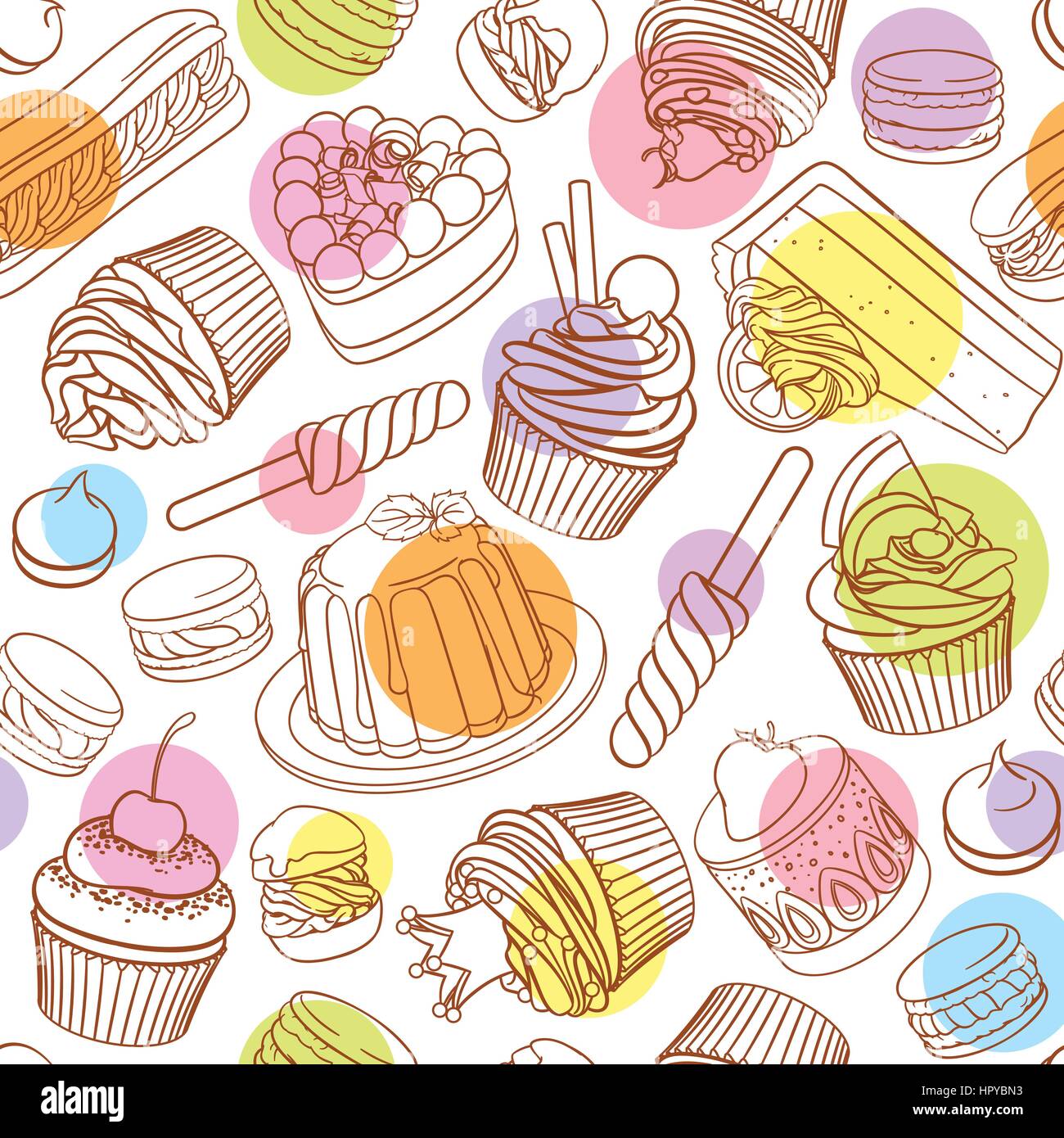 Sweets desserts macaroons chocolate Stock Vector Images - Alamy