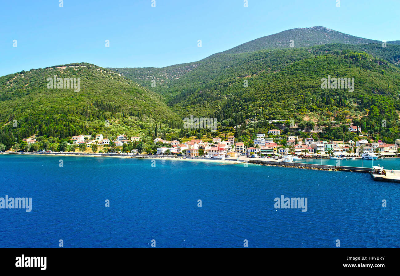 Fiskardo port at Kefalonia island Greece Stock Photo - Alamy
