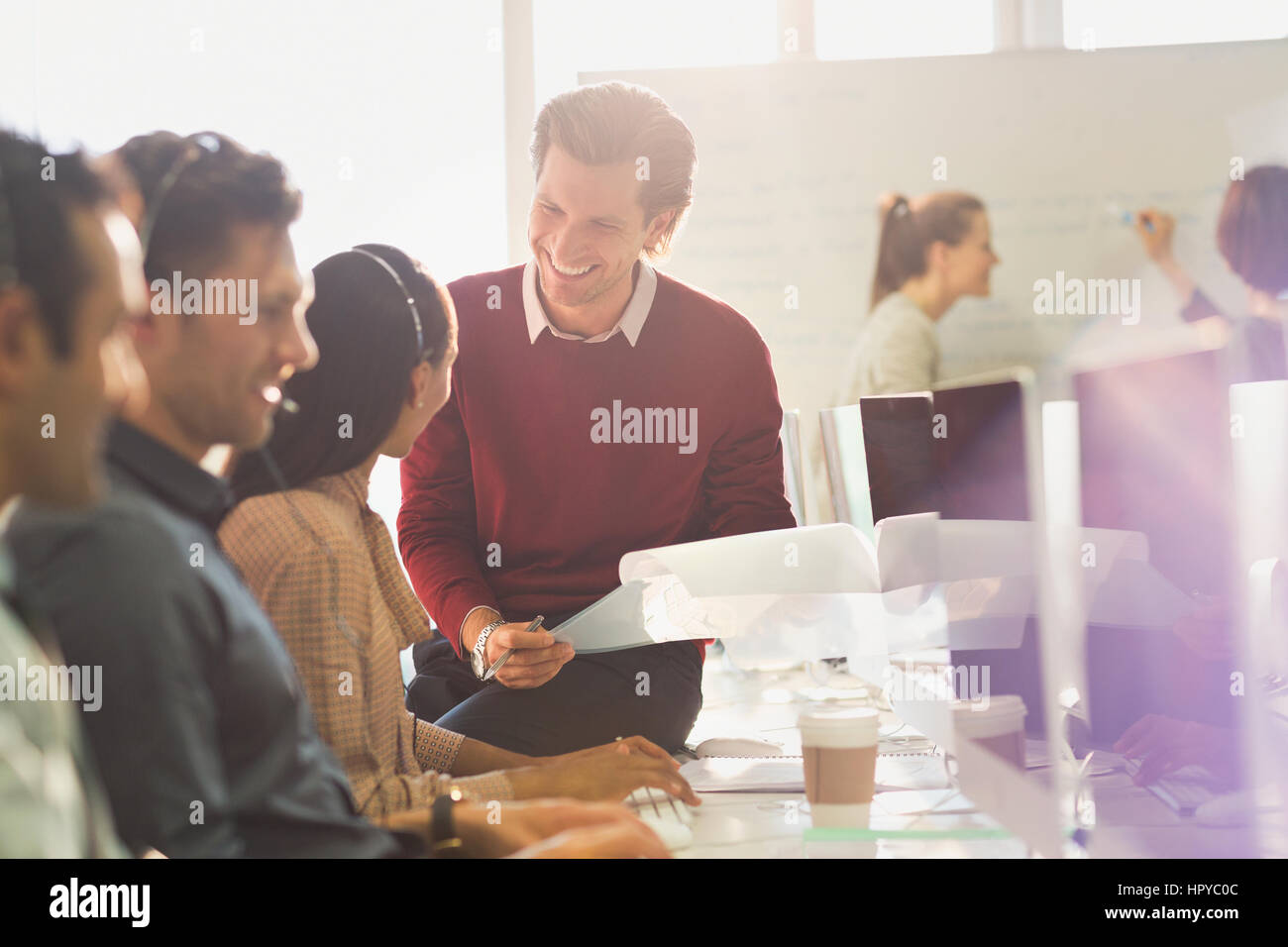 Indian male talking with supervisor hi-res stock photography and images ...