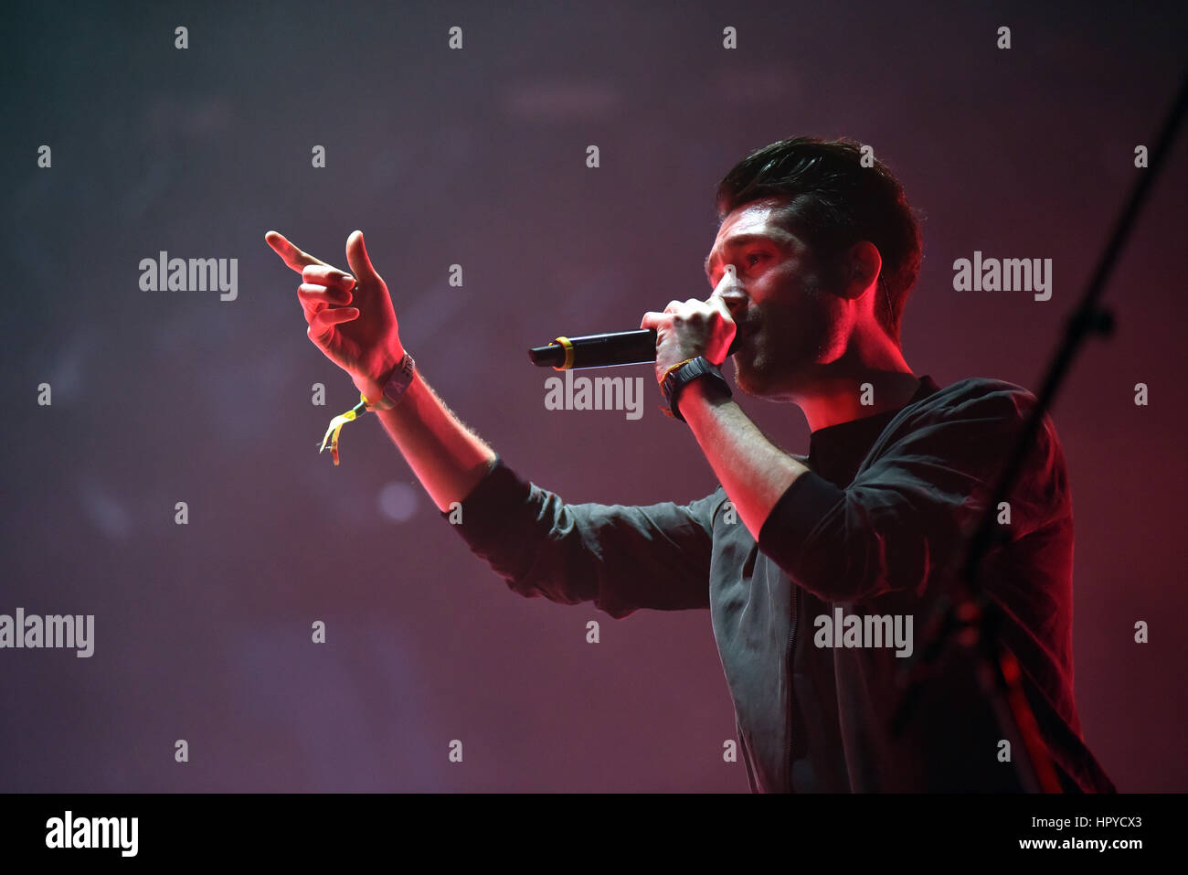 BONTIDA, ROMANIA - JULY 17, 2016: Singer Dan Smith of English band ...